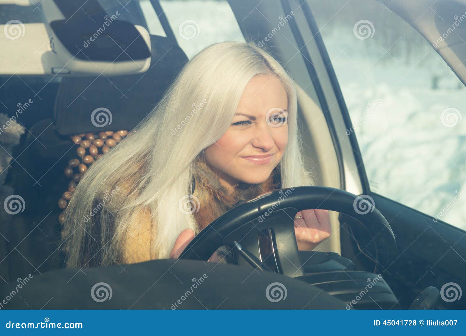 Blonde in road angry stock photo. Image of light, discontent - 45041728
