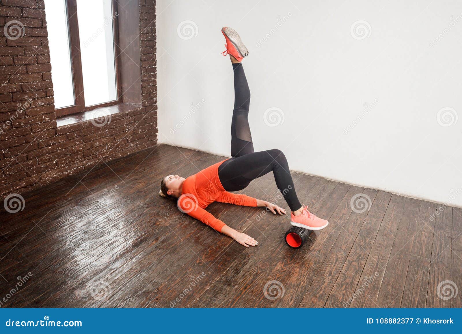 Blonde Woman Doing Hard Aerobic Exercise. Stock Image - Image of lady ...