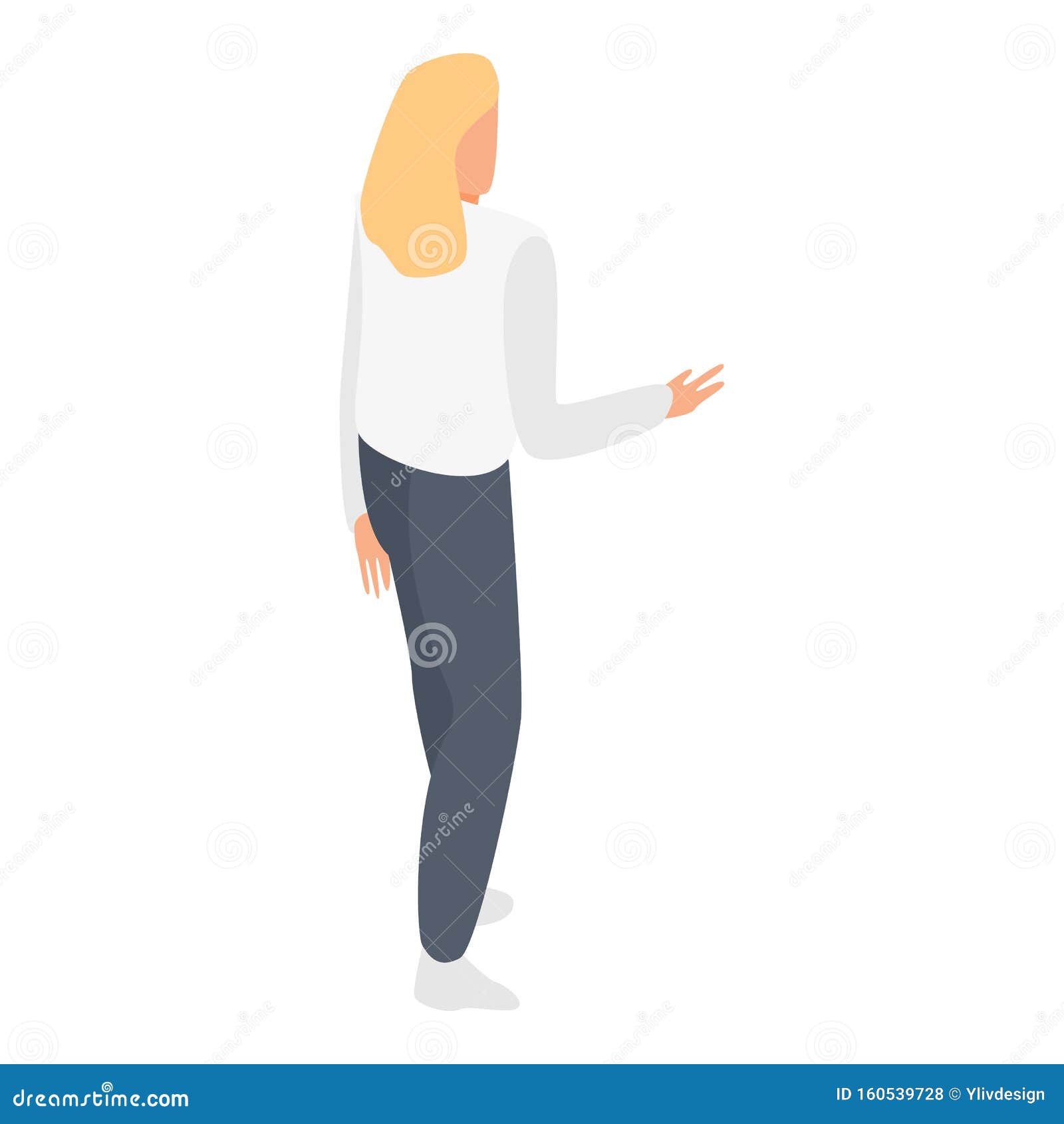 Blonde Woman Icon, Isometric Style Stock Vector - Illustration of ...