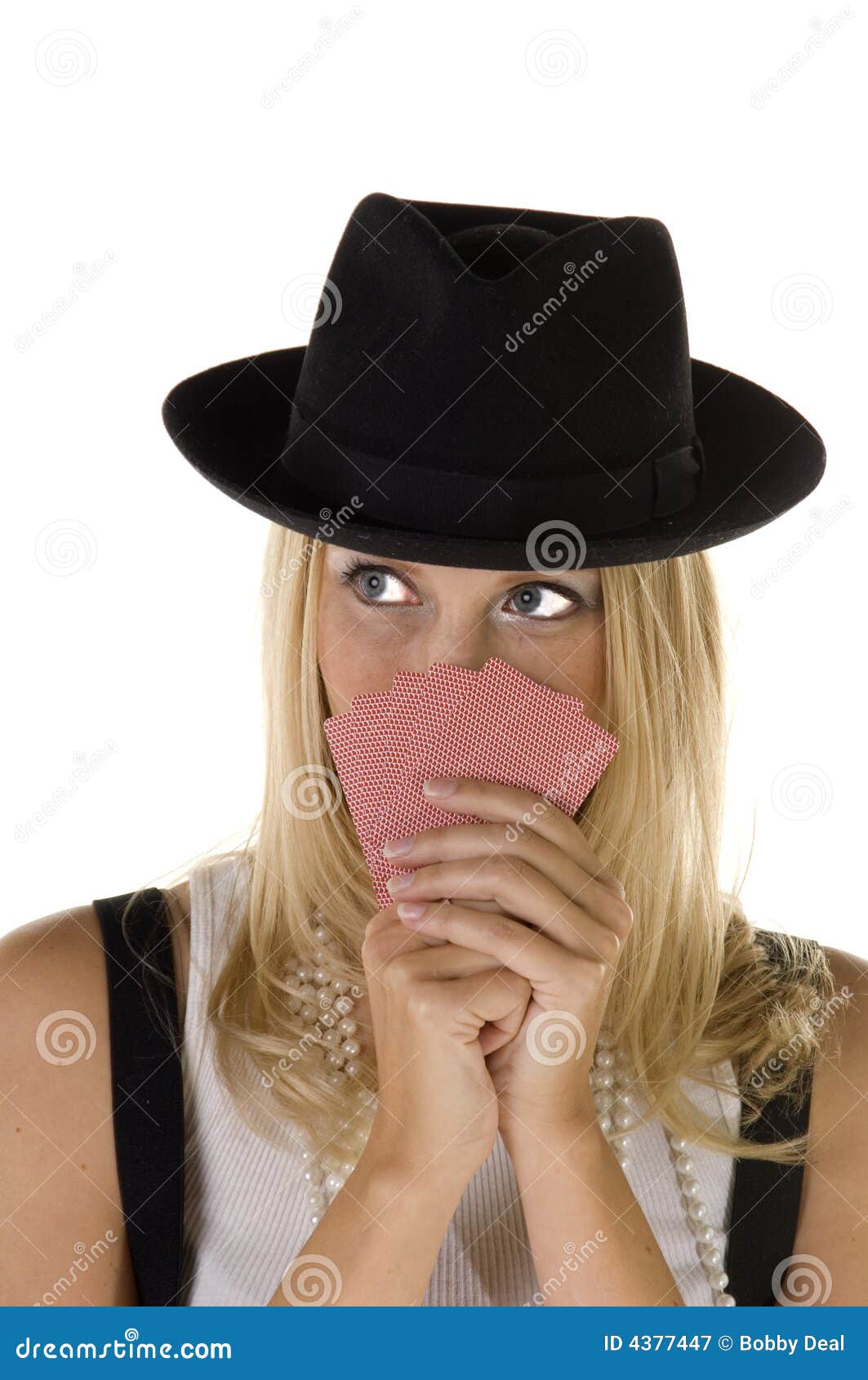 Blonde Woman Poker Face stock image. Image of eyes, player - 4377447