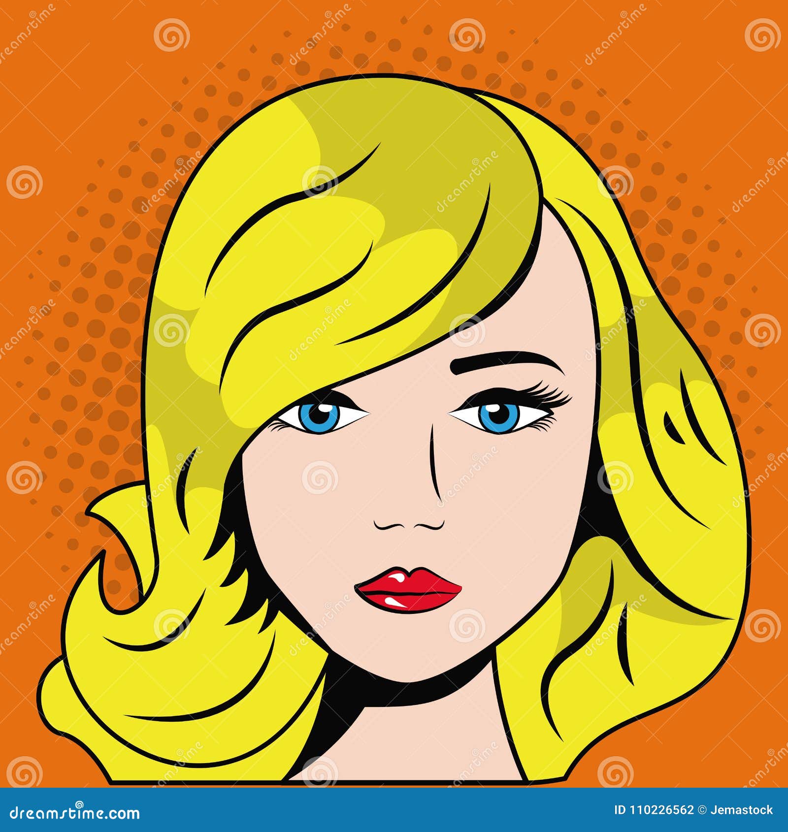 Blonde Woman Pop Art Comic Stock Vector Illustration Of Comicbook