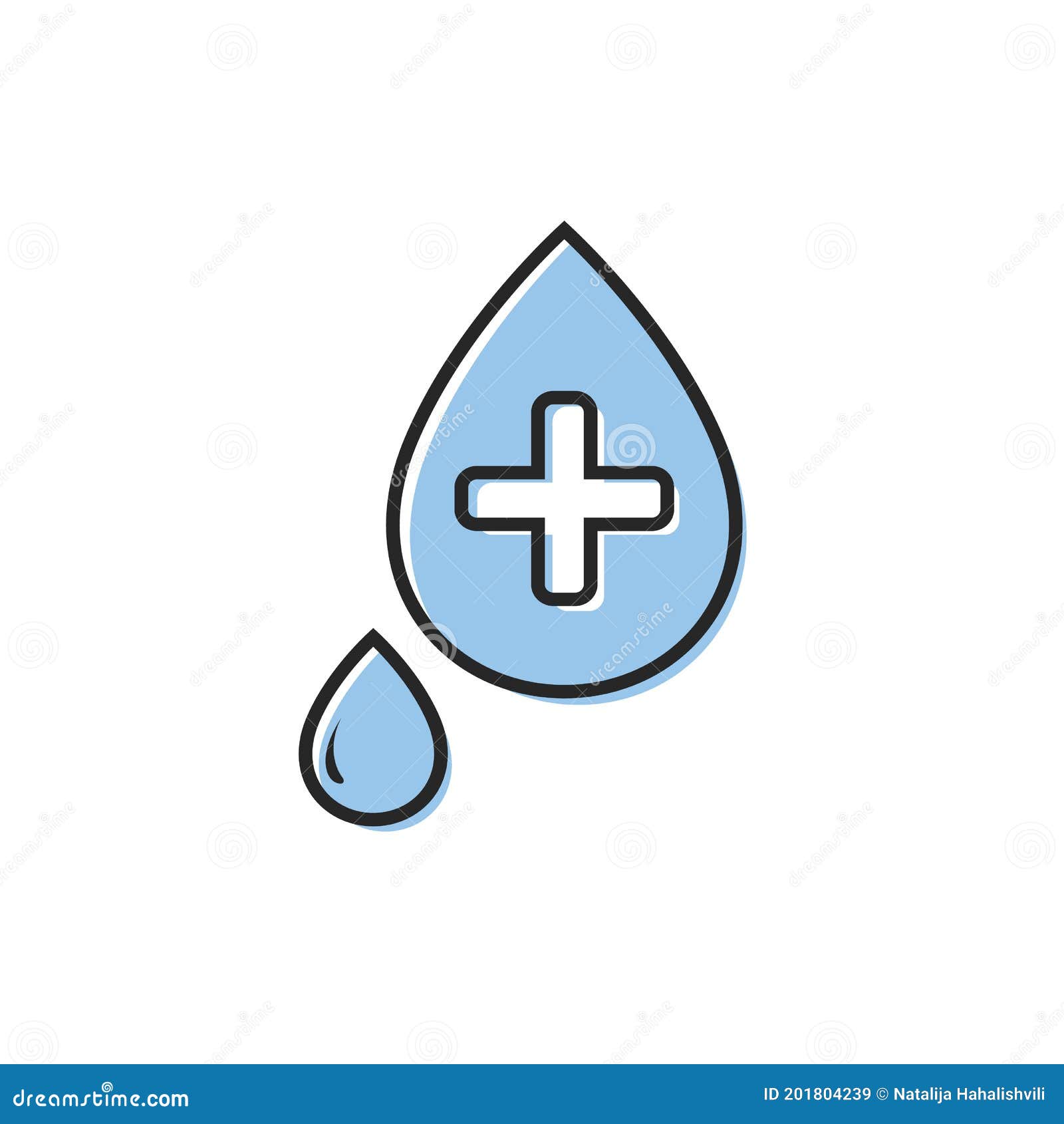 Blood Aid Bold Line Vector Icon Illustration Stock Vector ...