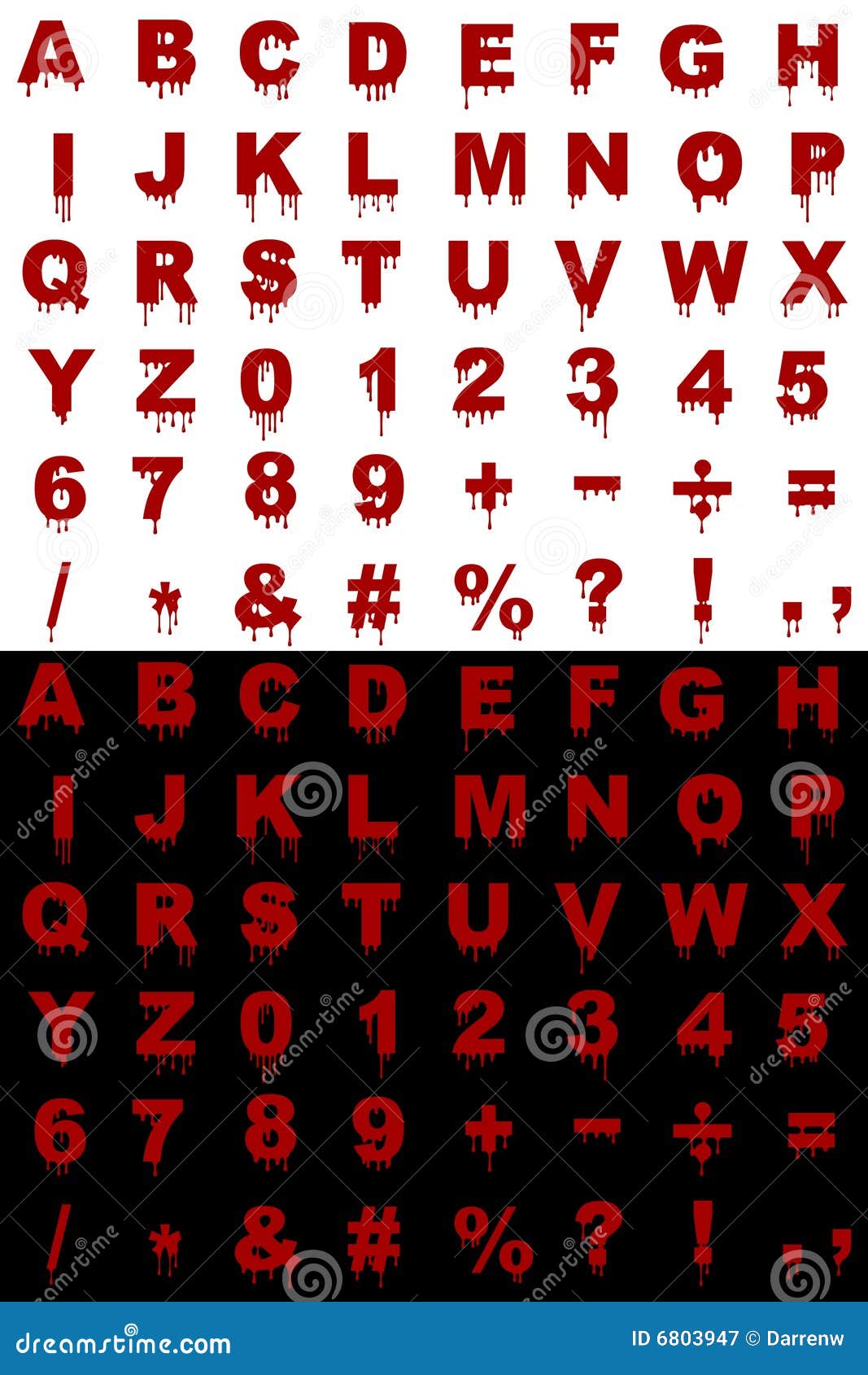 Blood alphabet stock illustration. Illustration of script - 6803947