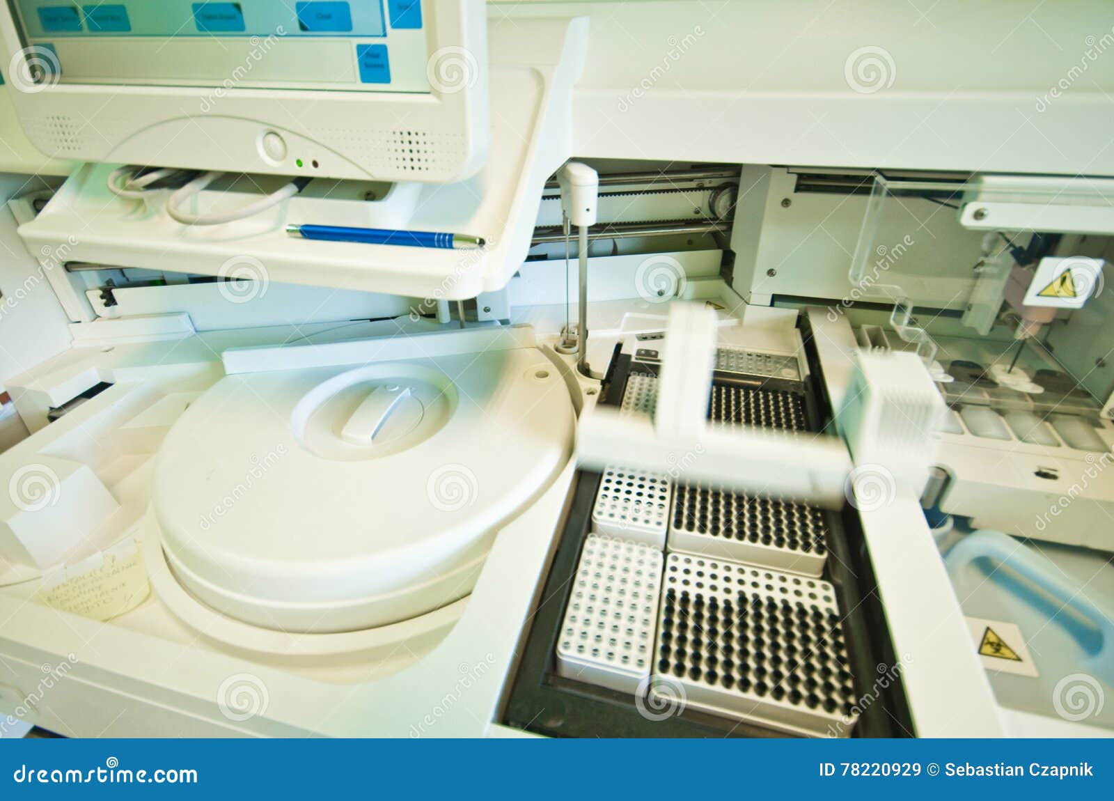 Blood analysis laboratory stock image. Image of clean - 78220929