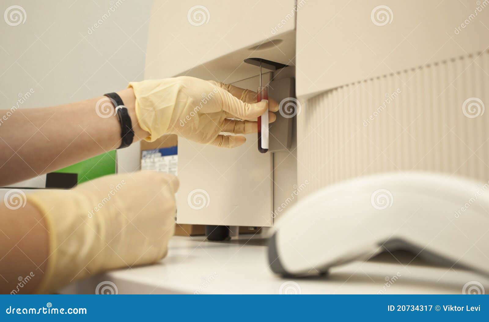 Blood analysis machine stock image. Image of research - 20734317