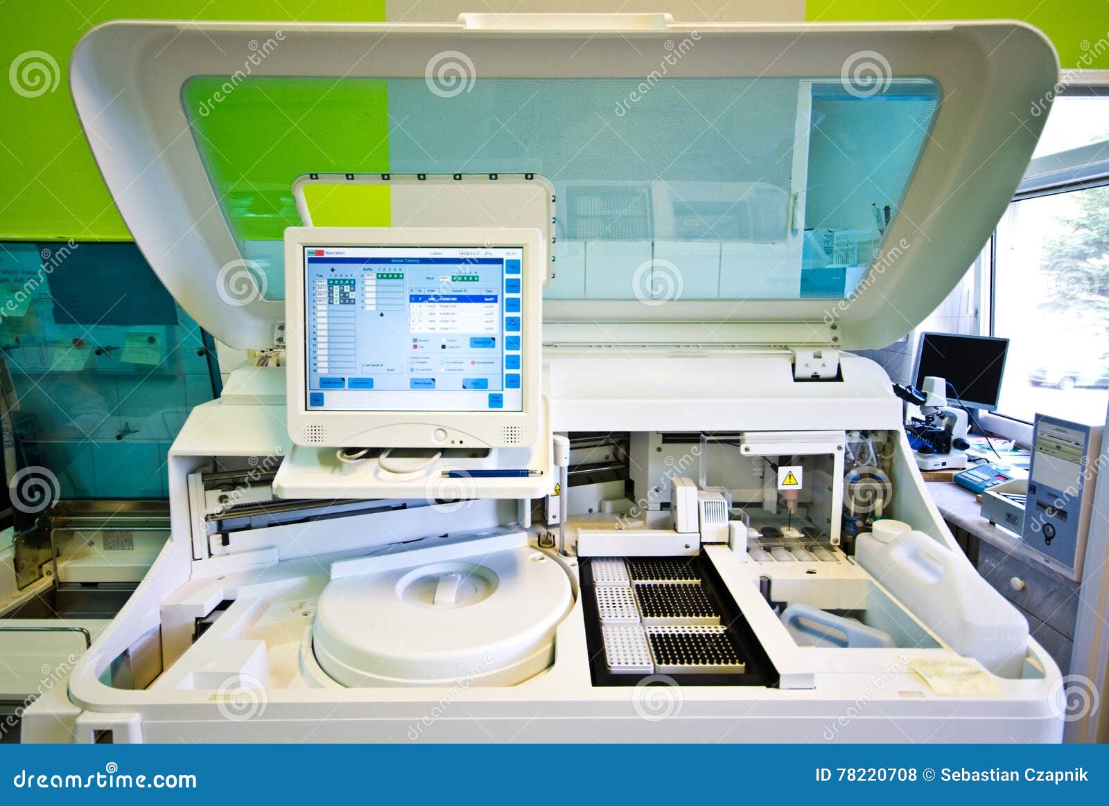 Blood Analysis Machine Detail Stock Photo - Image of equipment, blood ...