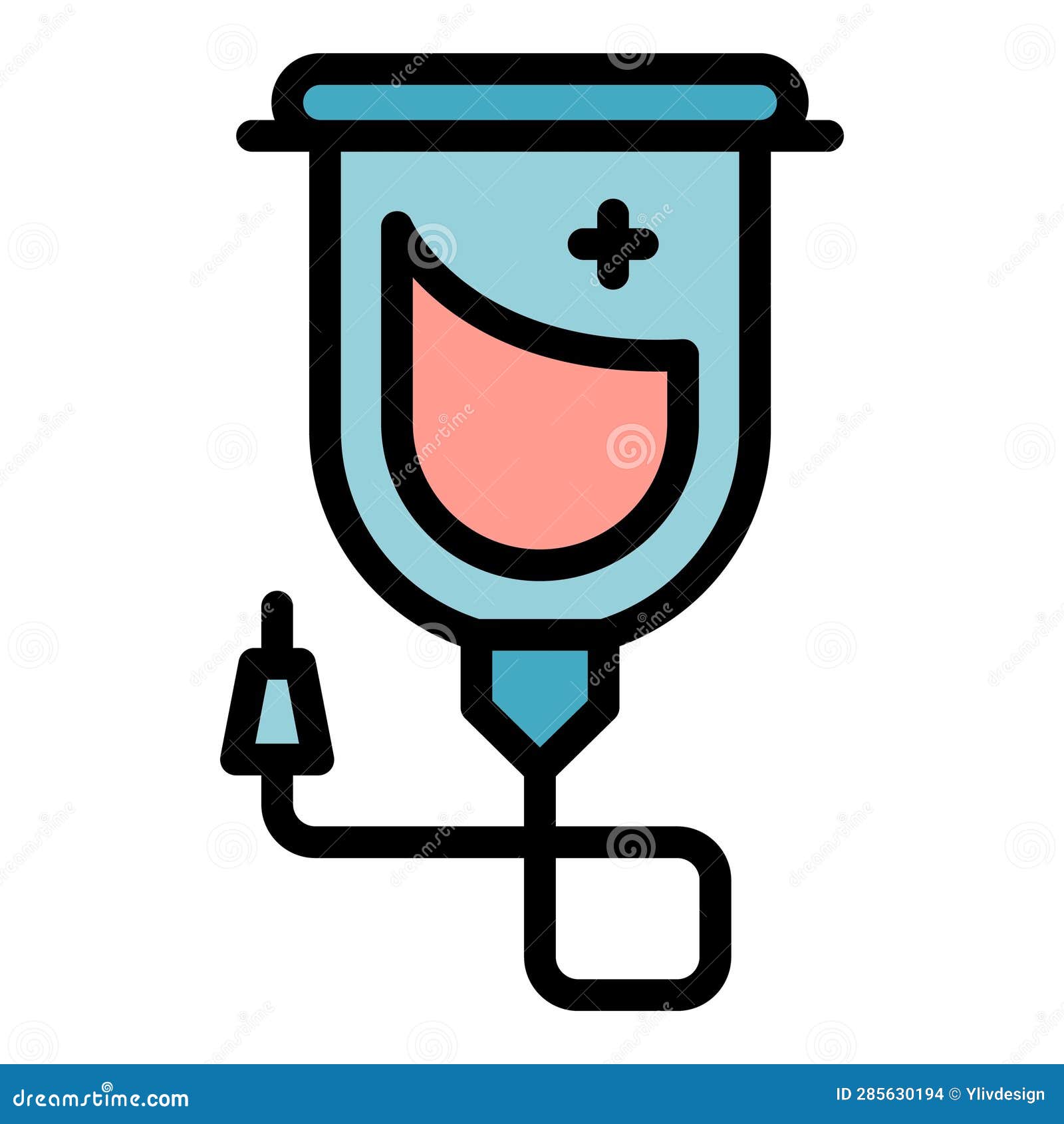 Blood bag icon vector flat stock vector. Illustration of plastic - 285630194