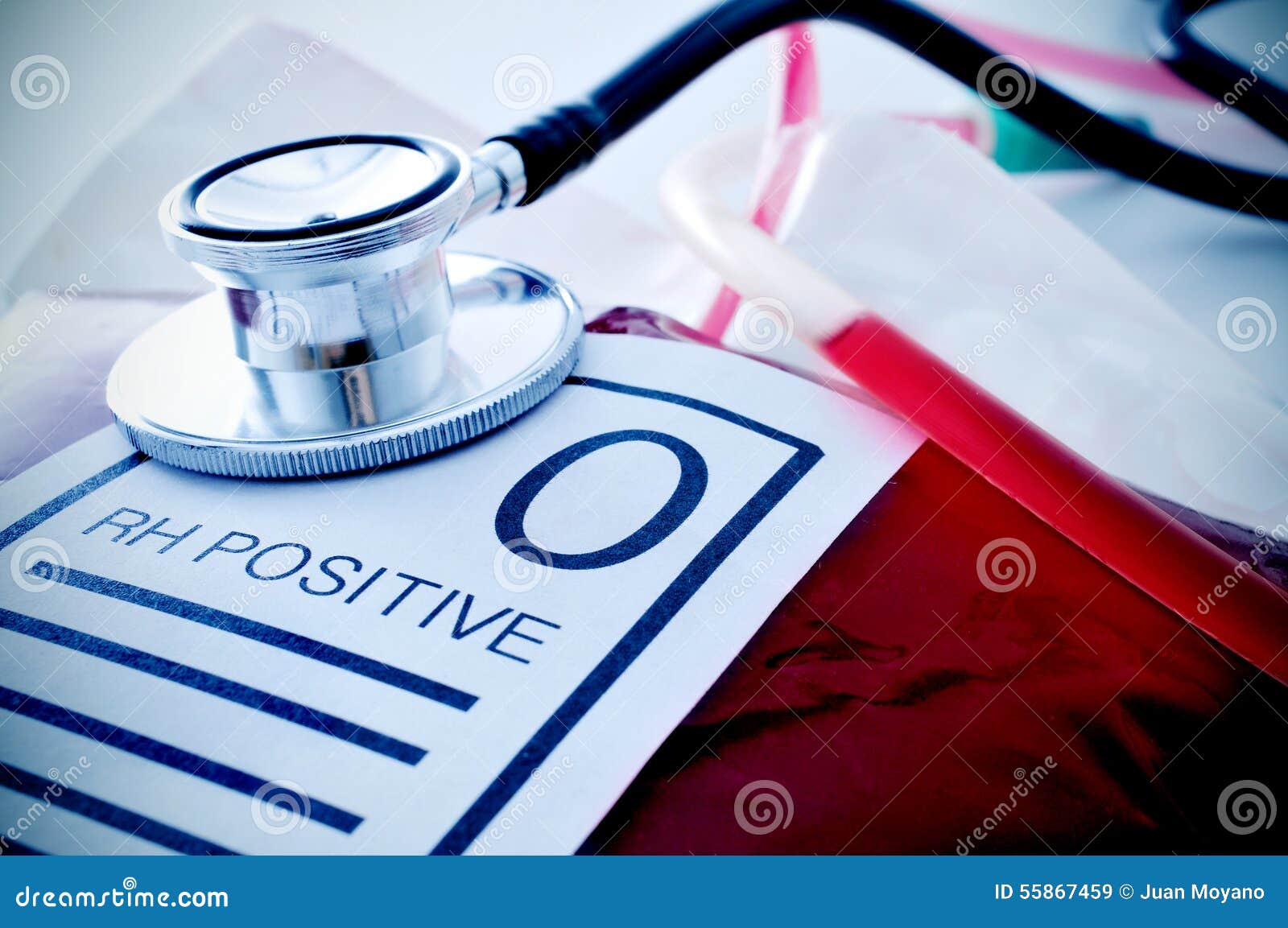 Blood Bag with a Label with the Text O RH Positive Stock Image - Image ...