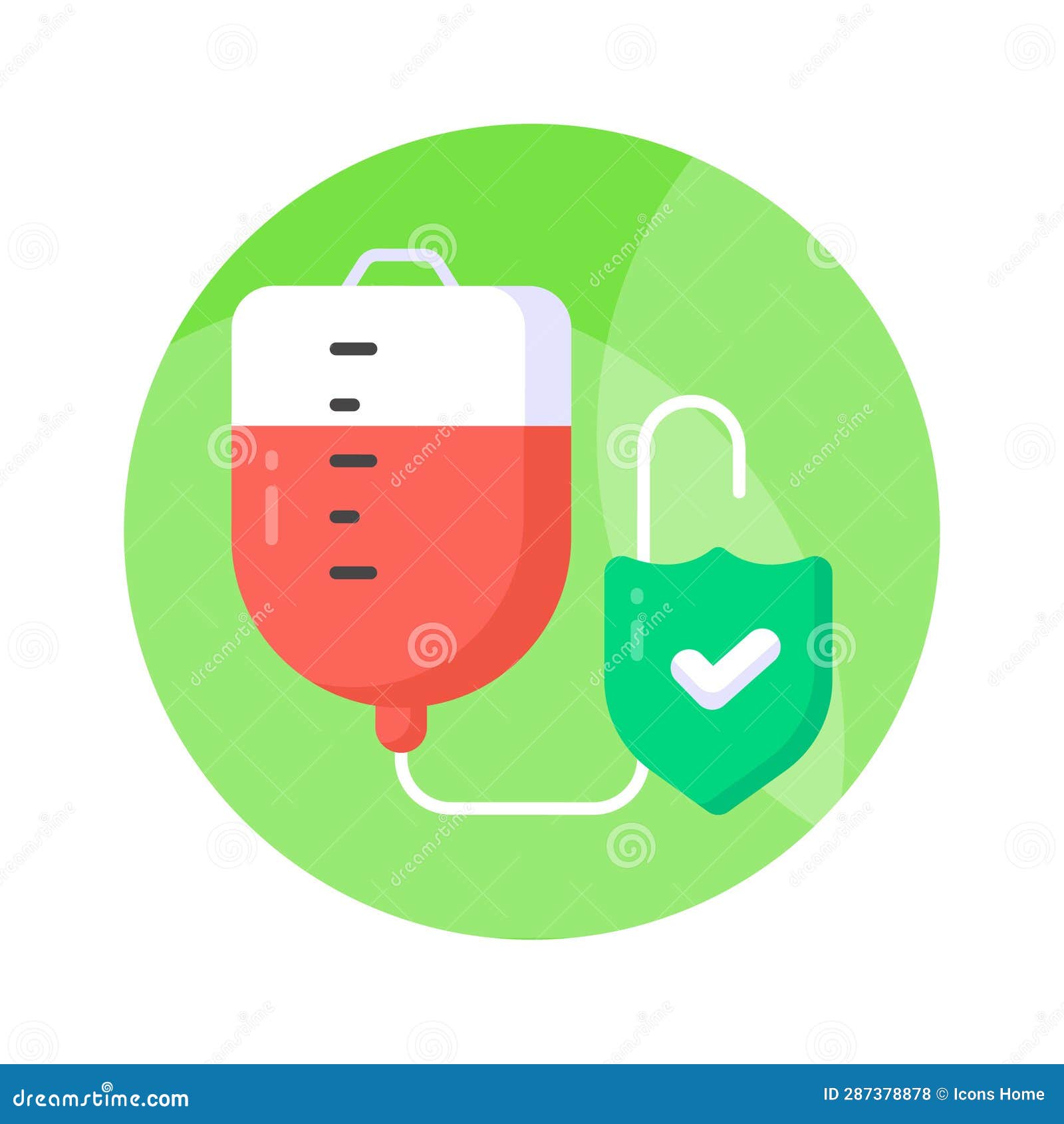 Blood Bag with Protection Shield Showing Concept Icon of Blood Bag ...