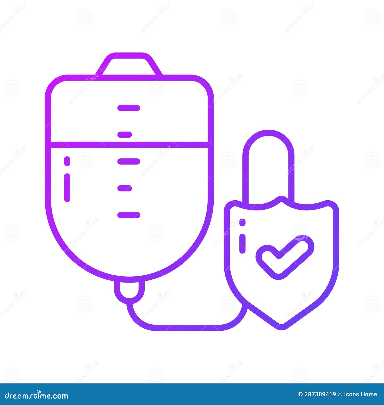 Blood Bag with Protection Shield Showing Concept Icon of Blood Bag ...