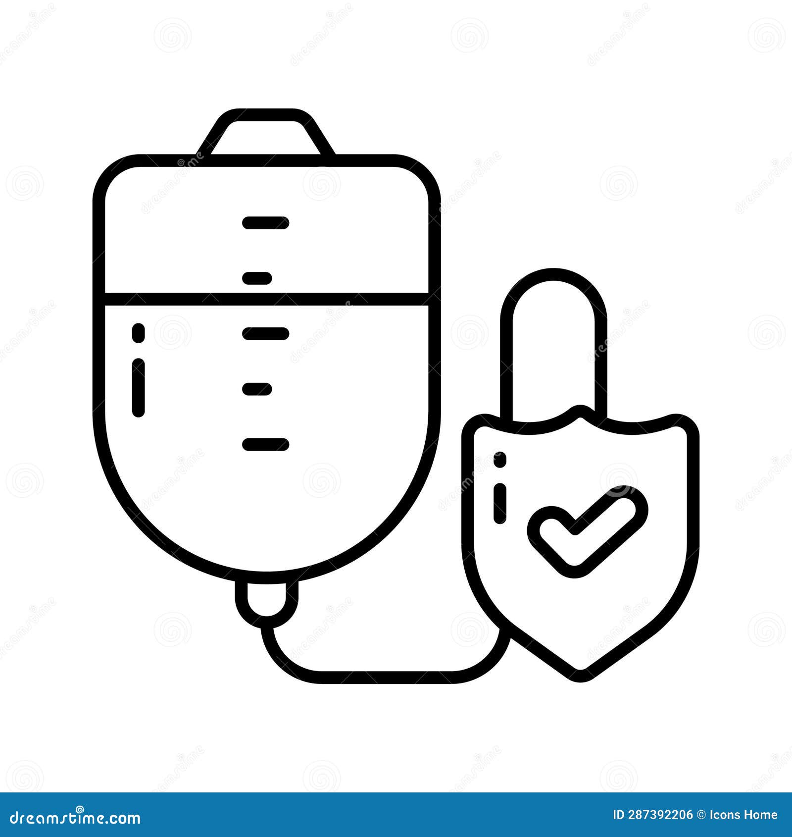 Blood Bag with Protection Shield Showing Concept Icon of Blood Bag ...