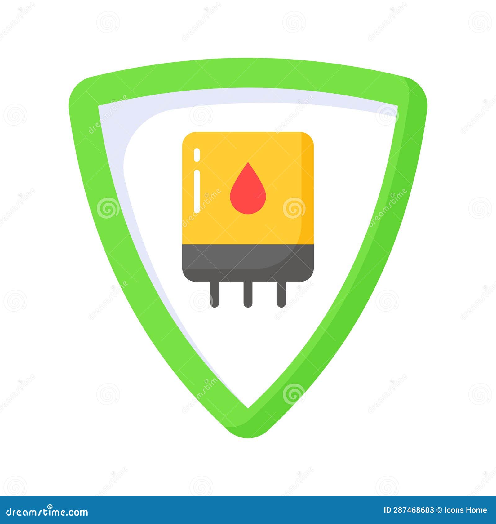 Blood Bag with Protection Shield Showing Concept Icon of Blood Bag ...