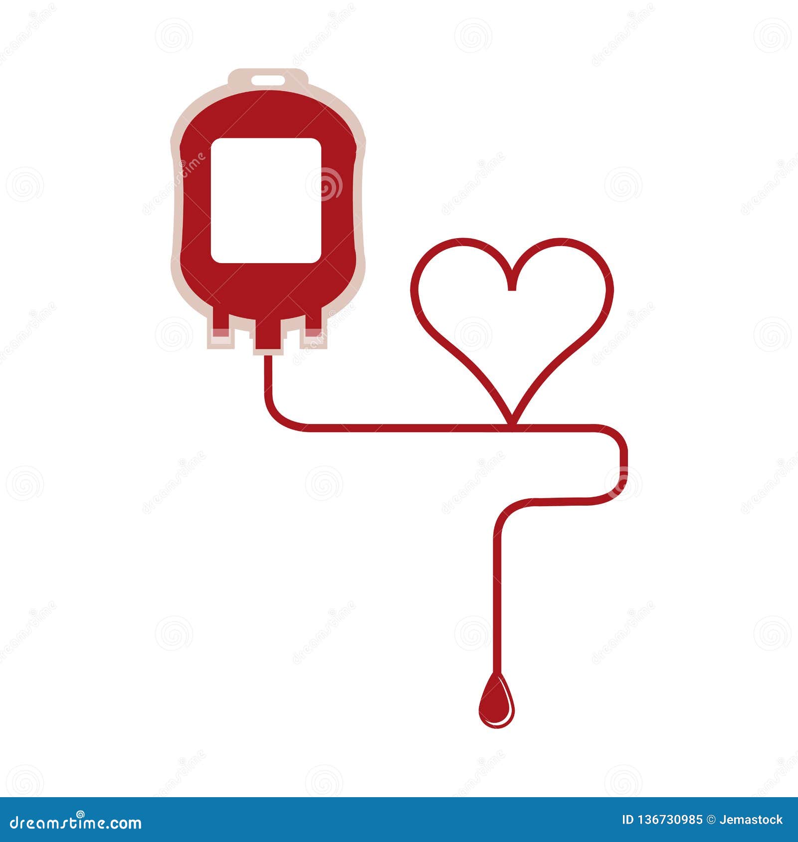 Blood bag symbol stock vector. Illustration of medic - 136730985