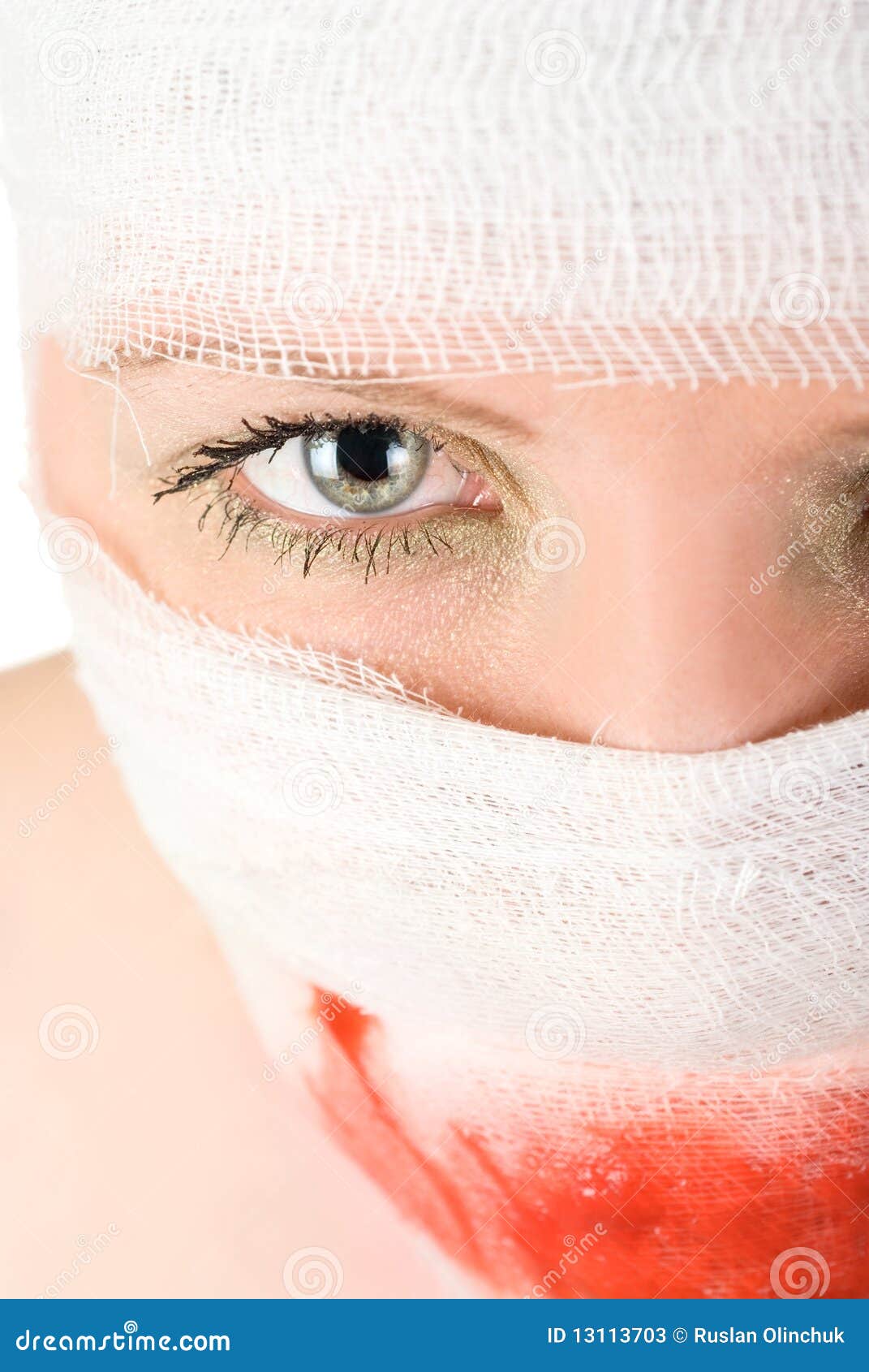 Blood bandages stock image. Image of morbid, blood, front - 13113703