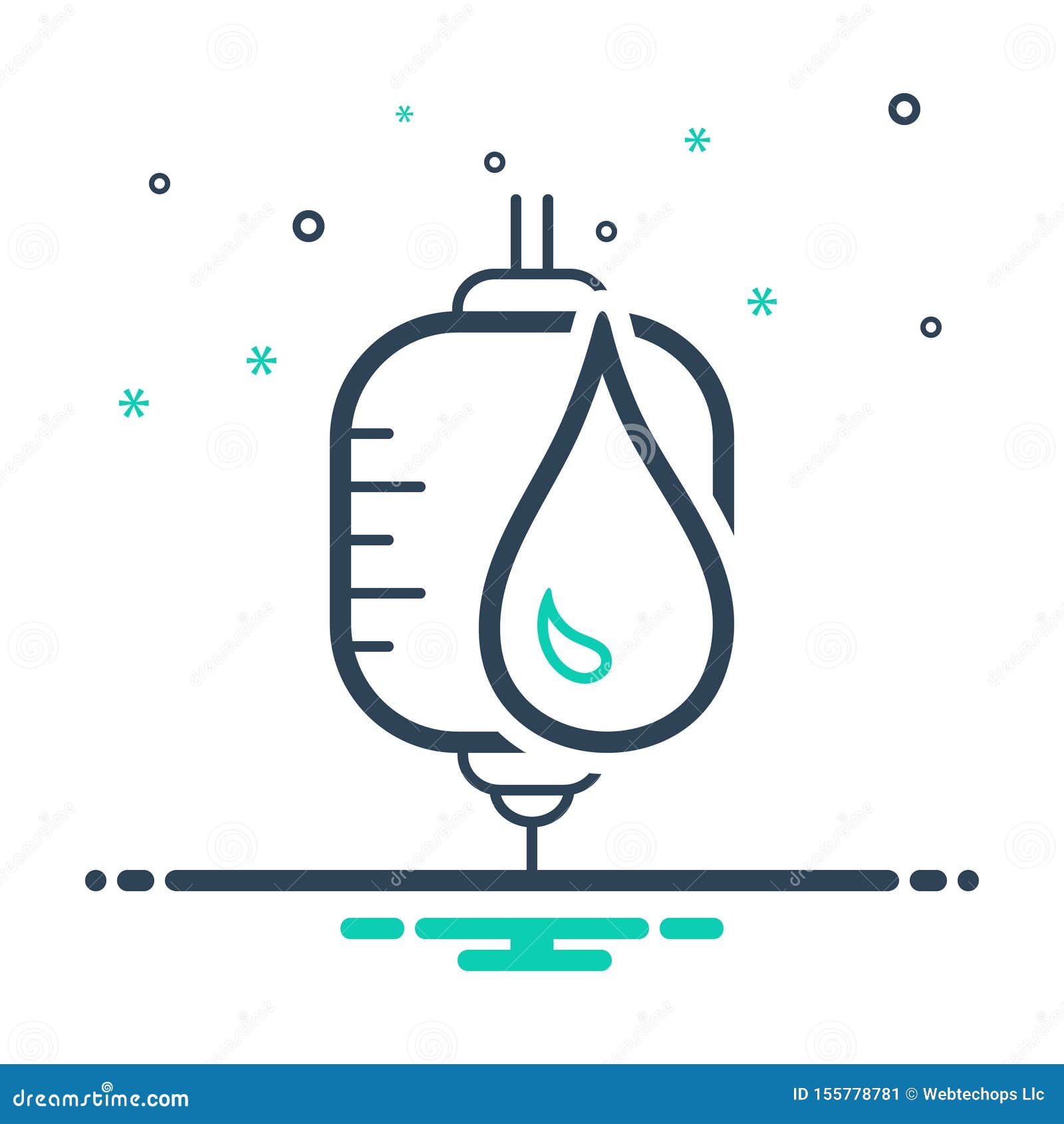 Black Mix Icon for Blood Bank, Bag and Donate Stock Illustration ...