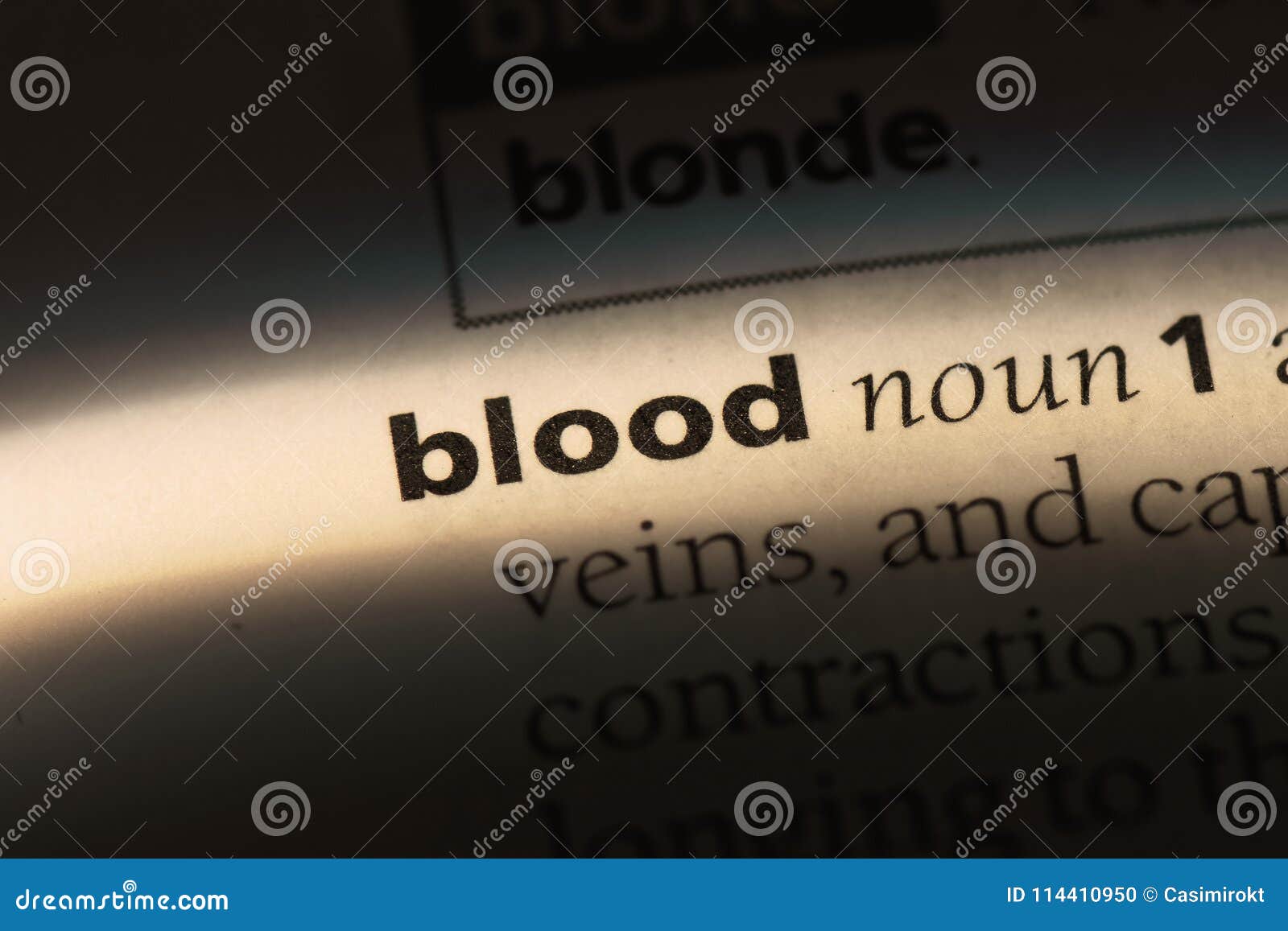 Blood stock photo. Image of macro, english, text, info - 114410950