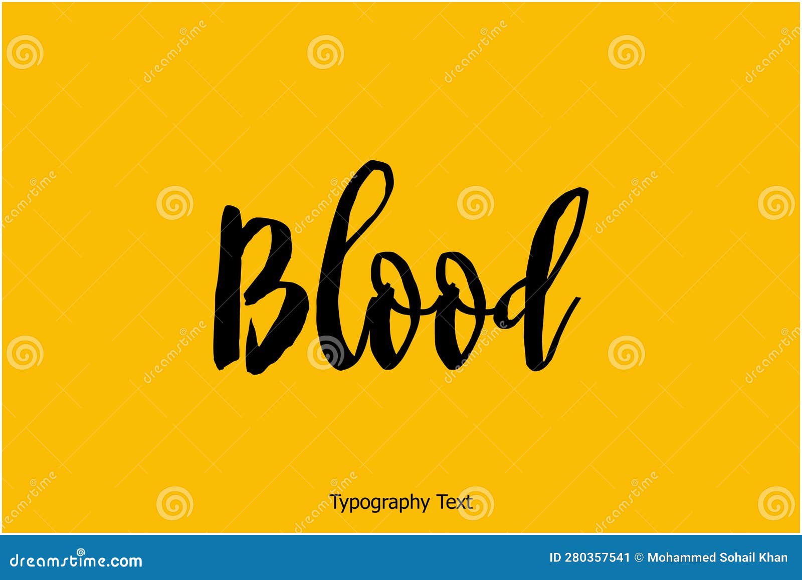 Blood Bold Typography Text Lettering Quote Vector Design Stock Vector ...