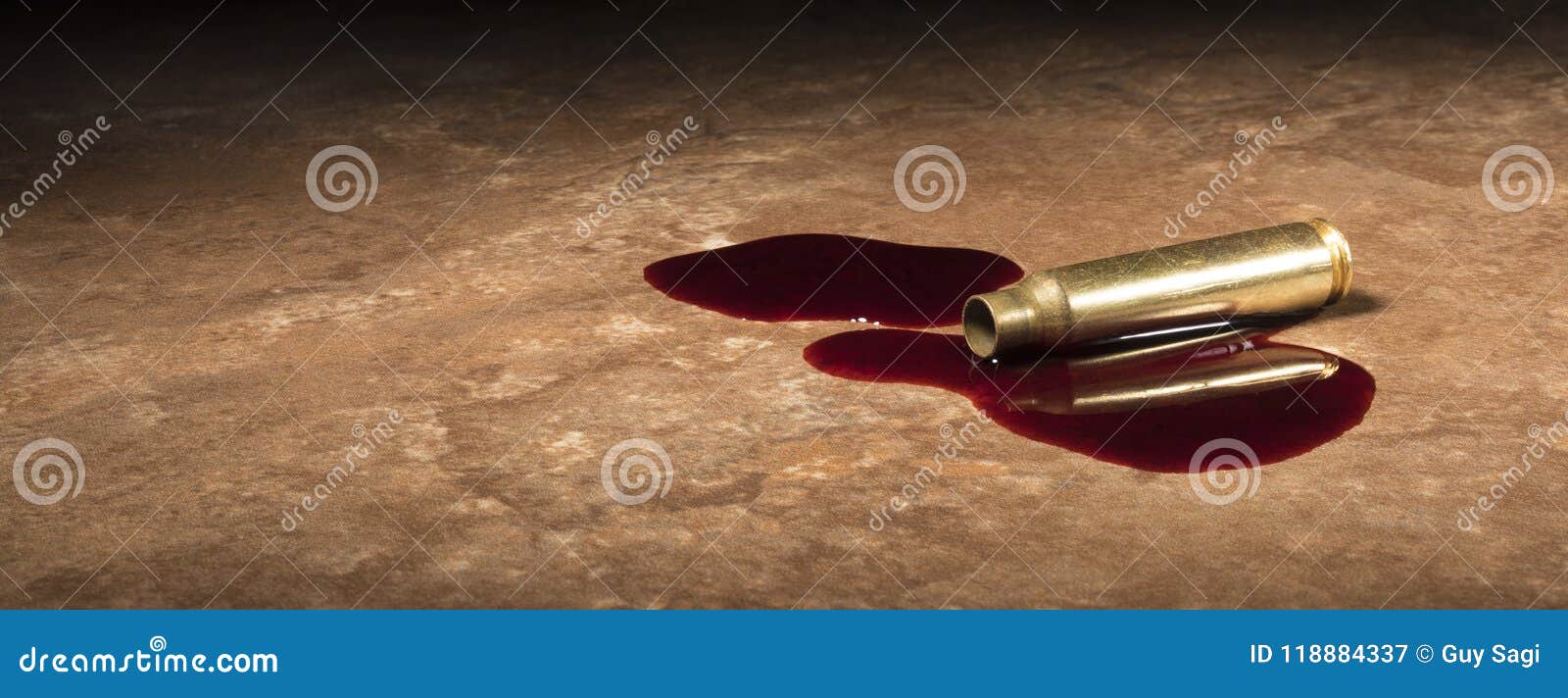 Empty Brass Shot from a Rifle with Blood Stock Image - Image of ...
