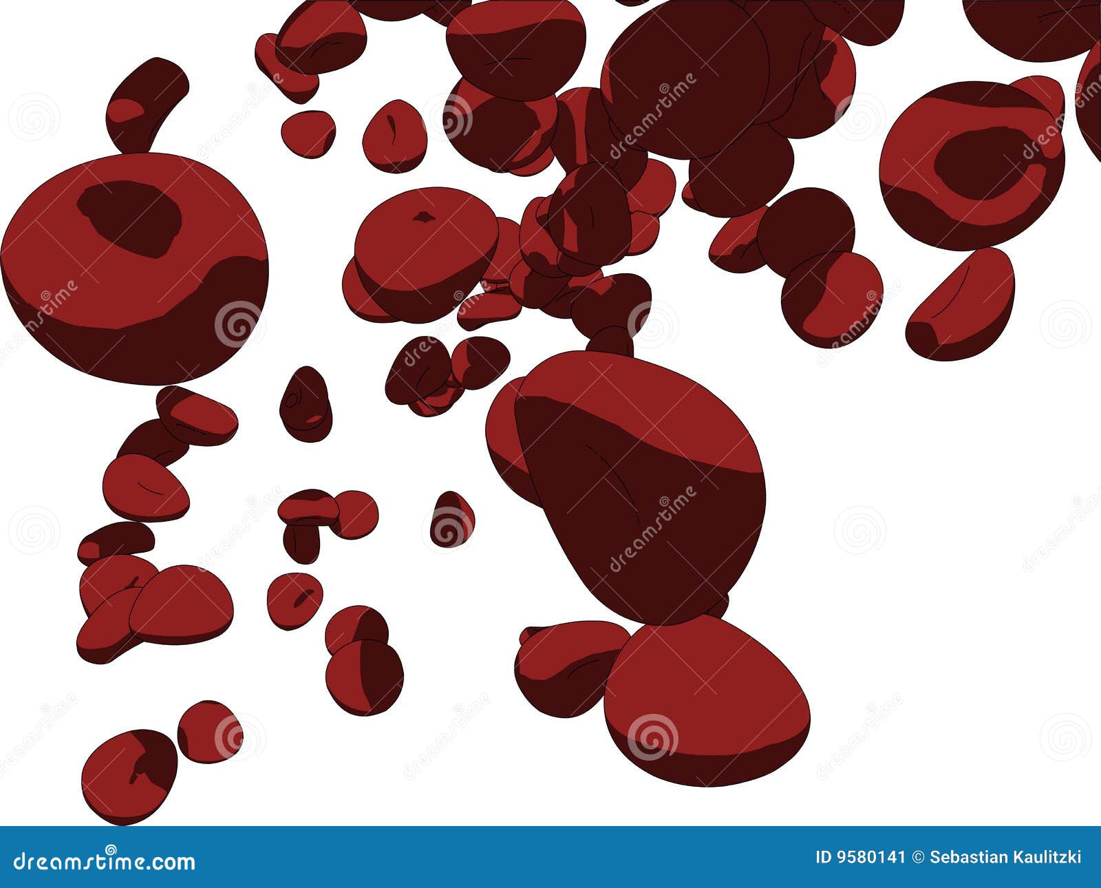Blood cells stock vector. Illustration of close, microbiology - 9580141