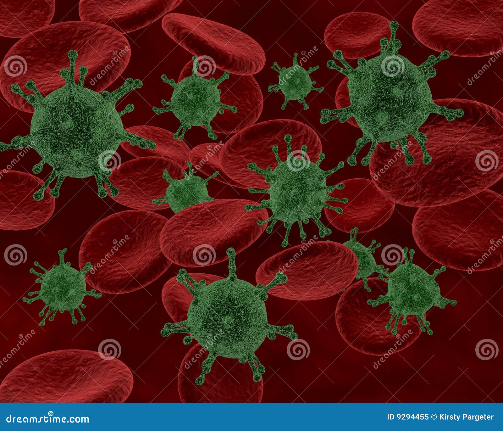 Blood Cells And Bacteria Royalty-Free Stock Photography | CartoonDealer ...