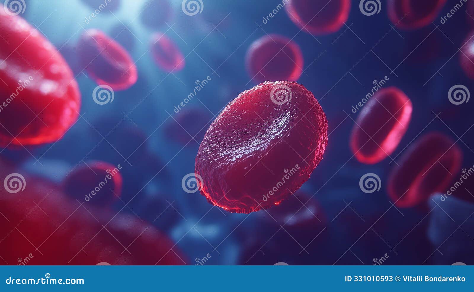 Blood Cells in Blood. 3d Render, 3d Illustration. Stock Illustration ...