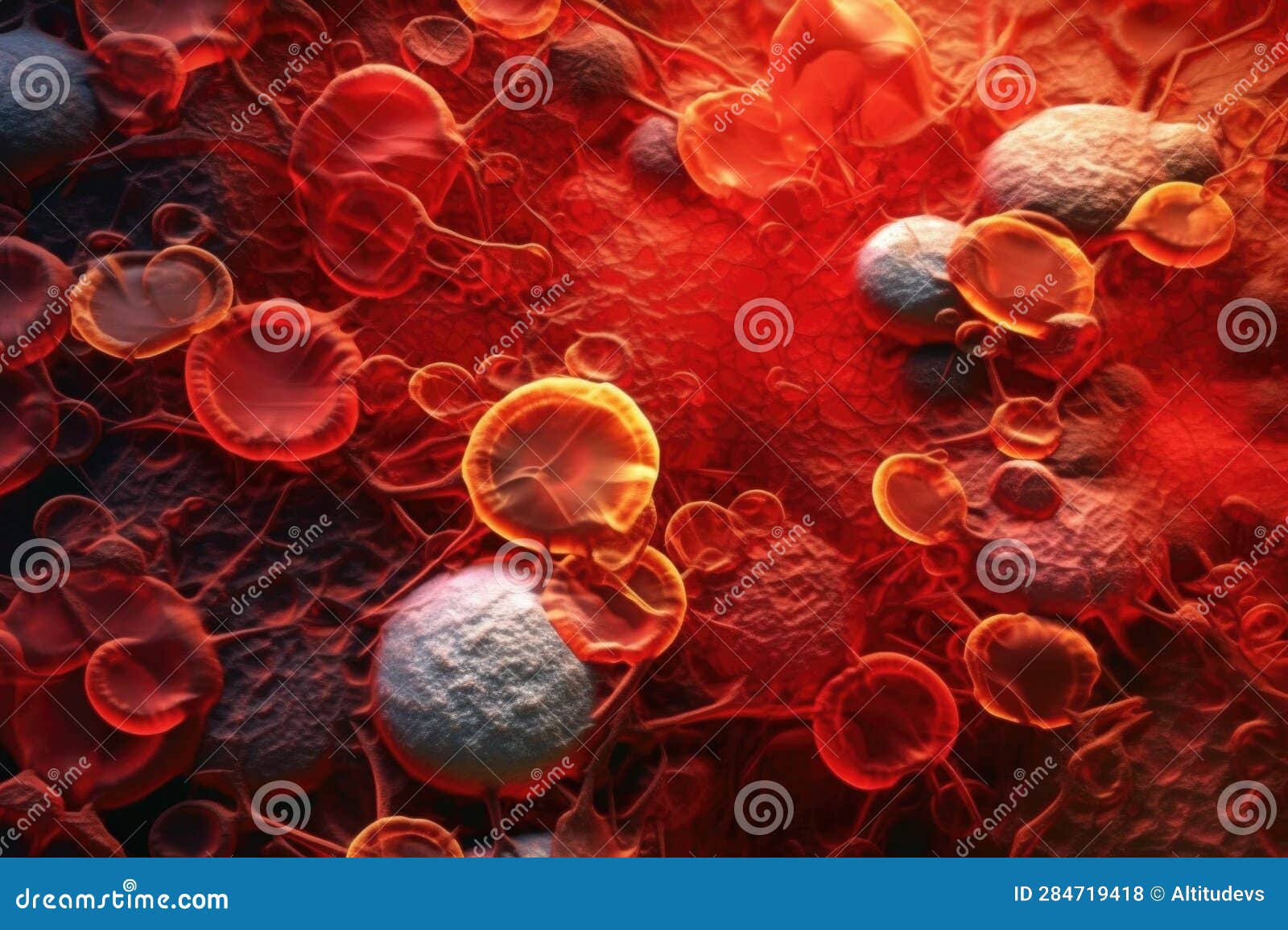 Blood Cells Magnified Under Microscope Light Stock Photography ...