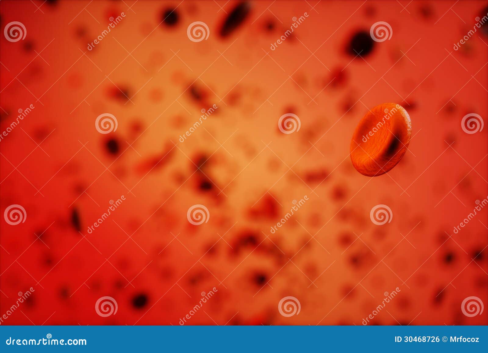 Microscopic Blood Cells, Bacteria And Microorganisms, Of Oblong Shape ...
