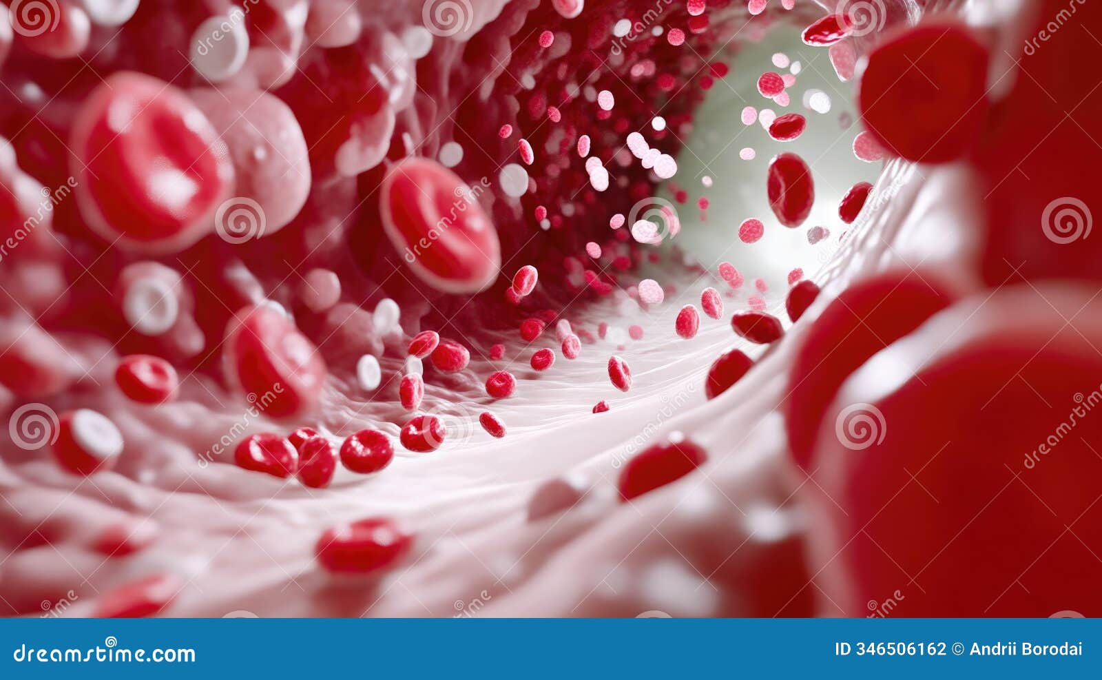 Blood Cells and Platelets Under Microscope. Stock Illustration ...