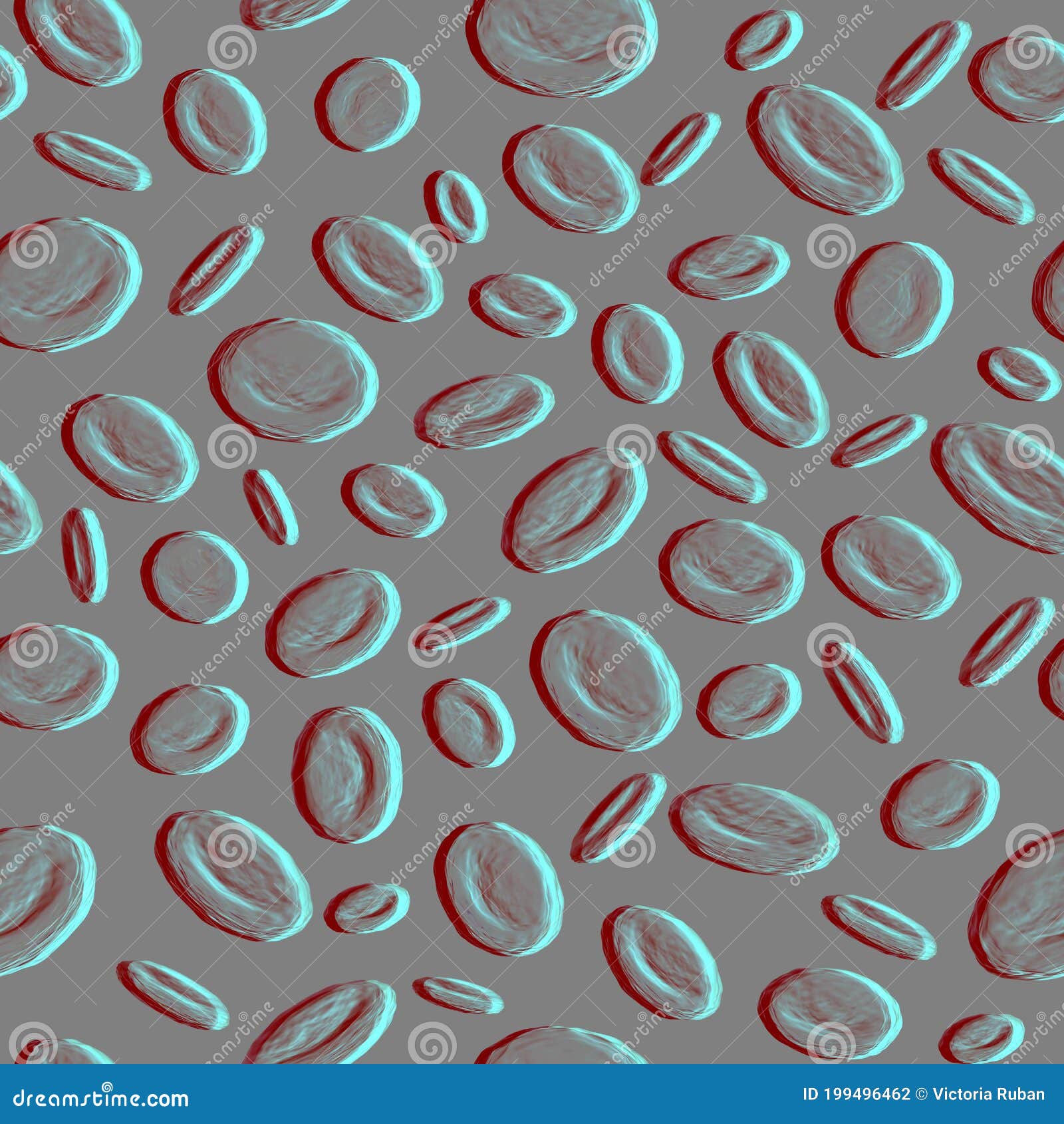 A Blood Cells Seamless Pattern Stock Illustration - Illustration of ...