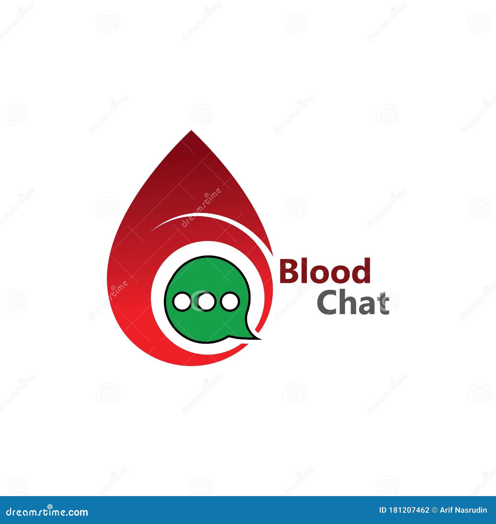 Blood on Chat Consulting Logo Template Icon Design Concept Stock Vector ...