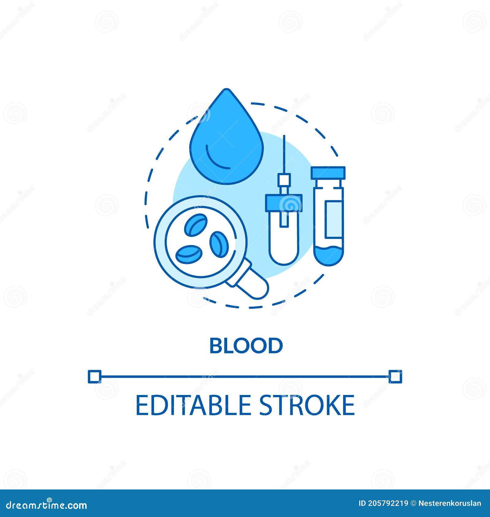 Blood concept icon stock vector. Illustration of expertise - 205792219