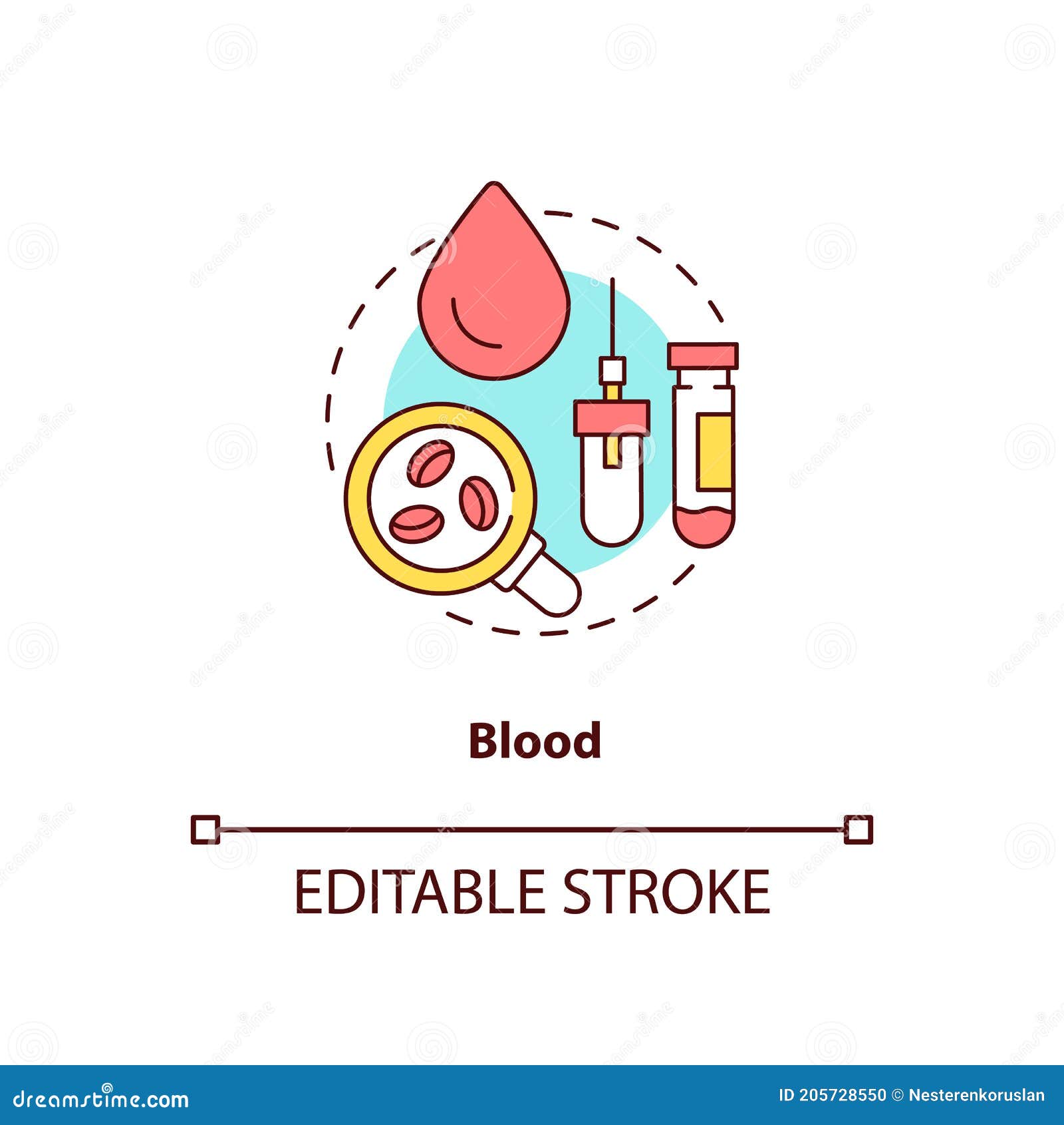 Blood concept icon stock vector. Illustration of lineart - 205728550