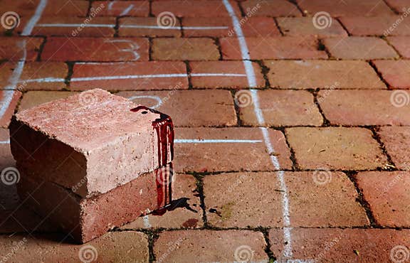 Blood covered bricks stock image. Image of scene, pavement - 14803697