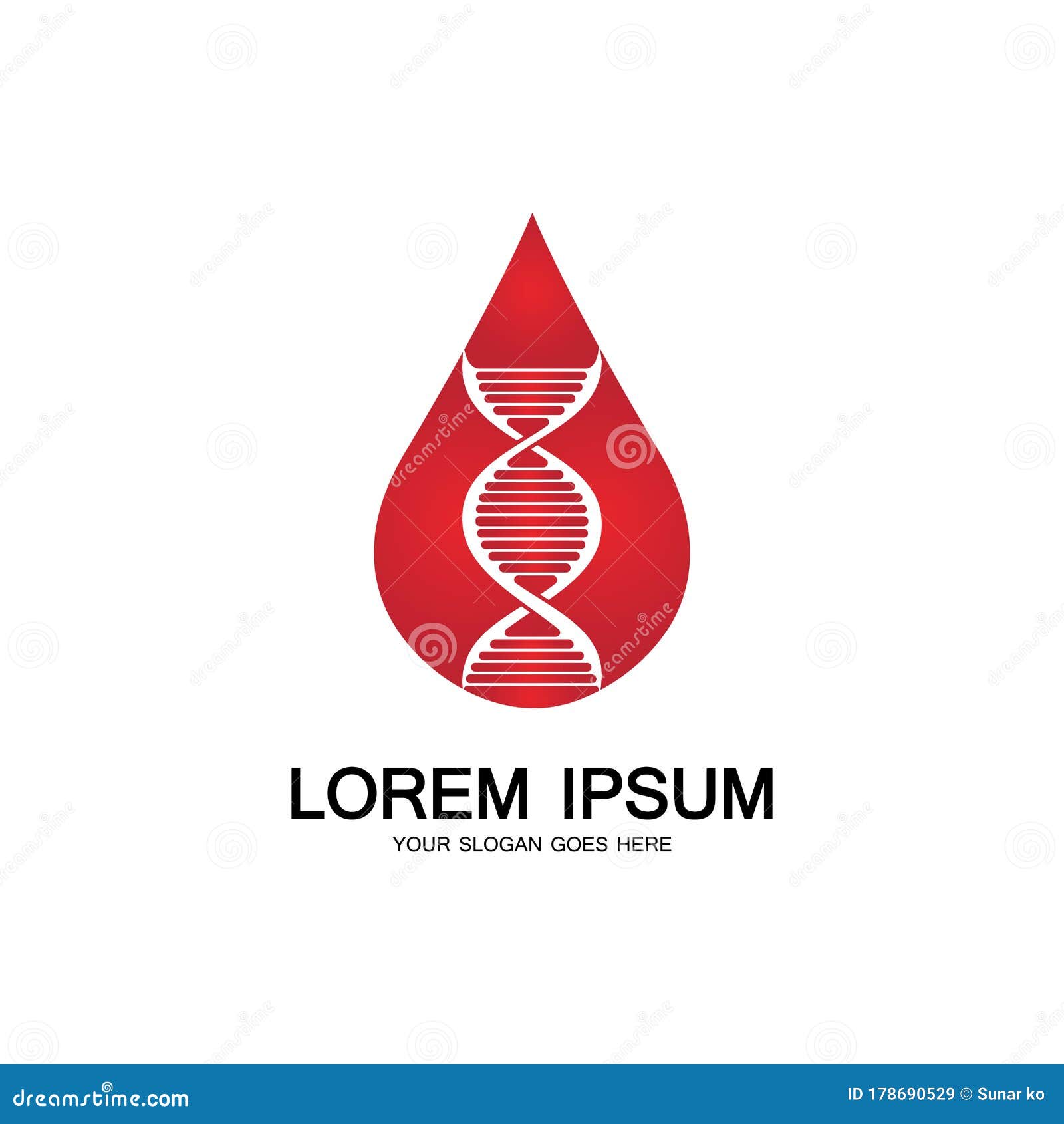 Blood DNA Genetic Icon Sign Logo Stock Vector - Illustration of ...