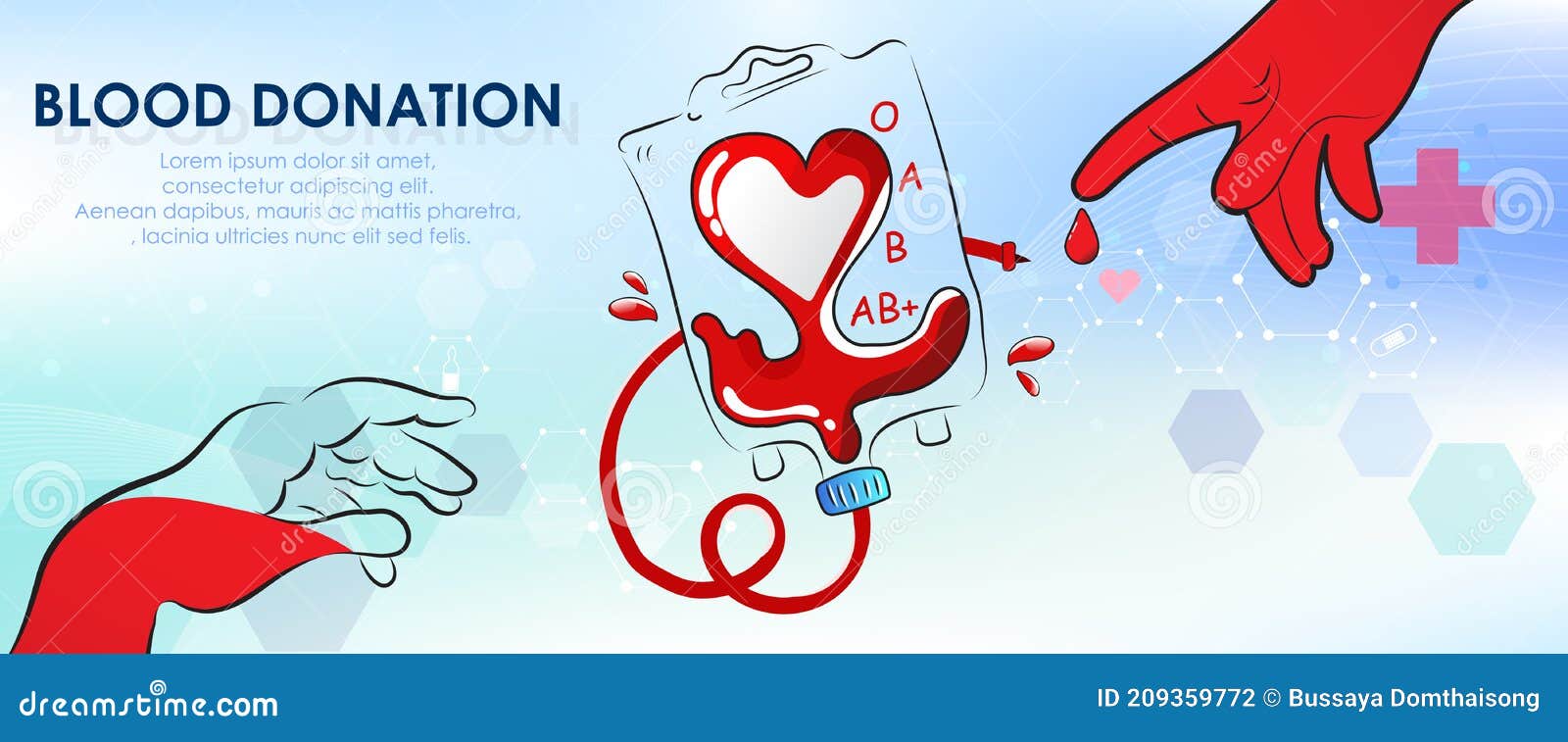 Donor Poster Or Flyer. Blood Donation Lifesaving Vector Illustration ...