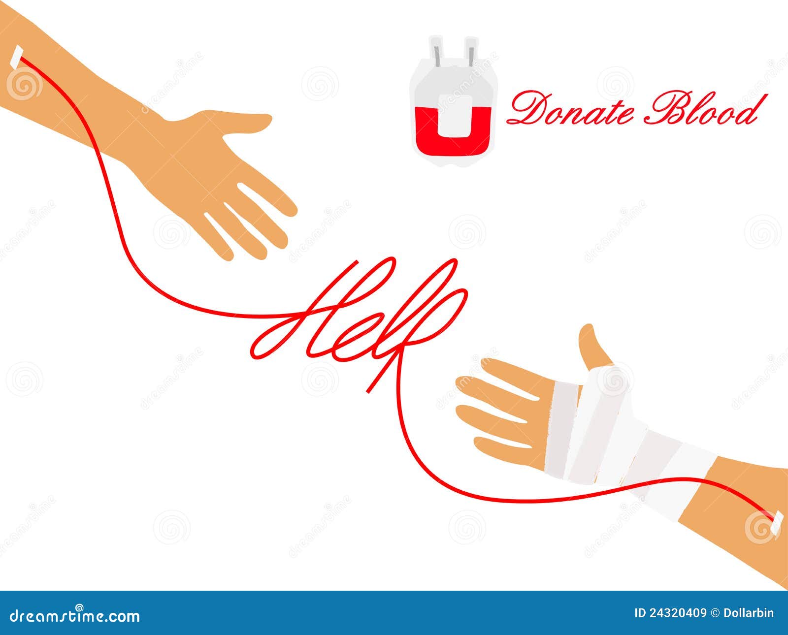Blood Donation stock vector. Illustration of bandage - 24320409