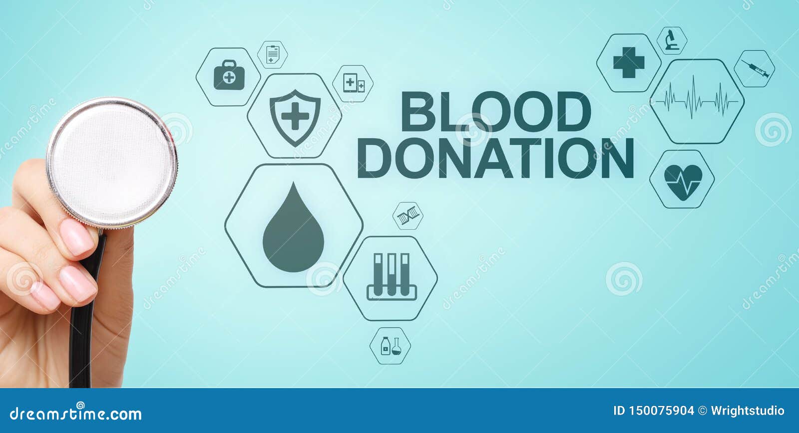 Blood Donation Day Medical Concept on Virtual Screen. Stock Photo ...