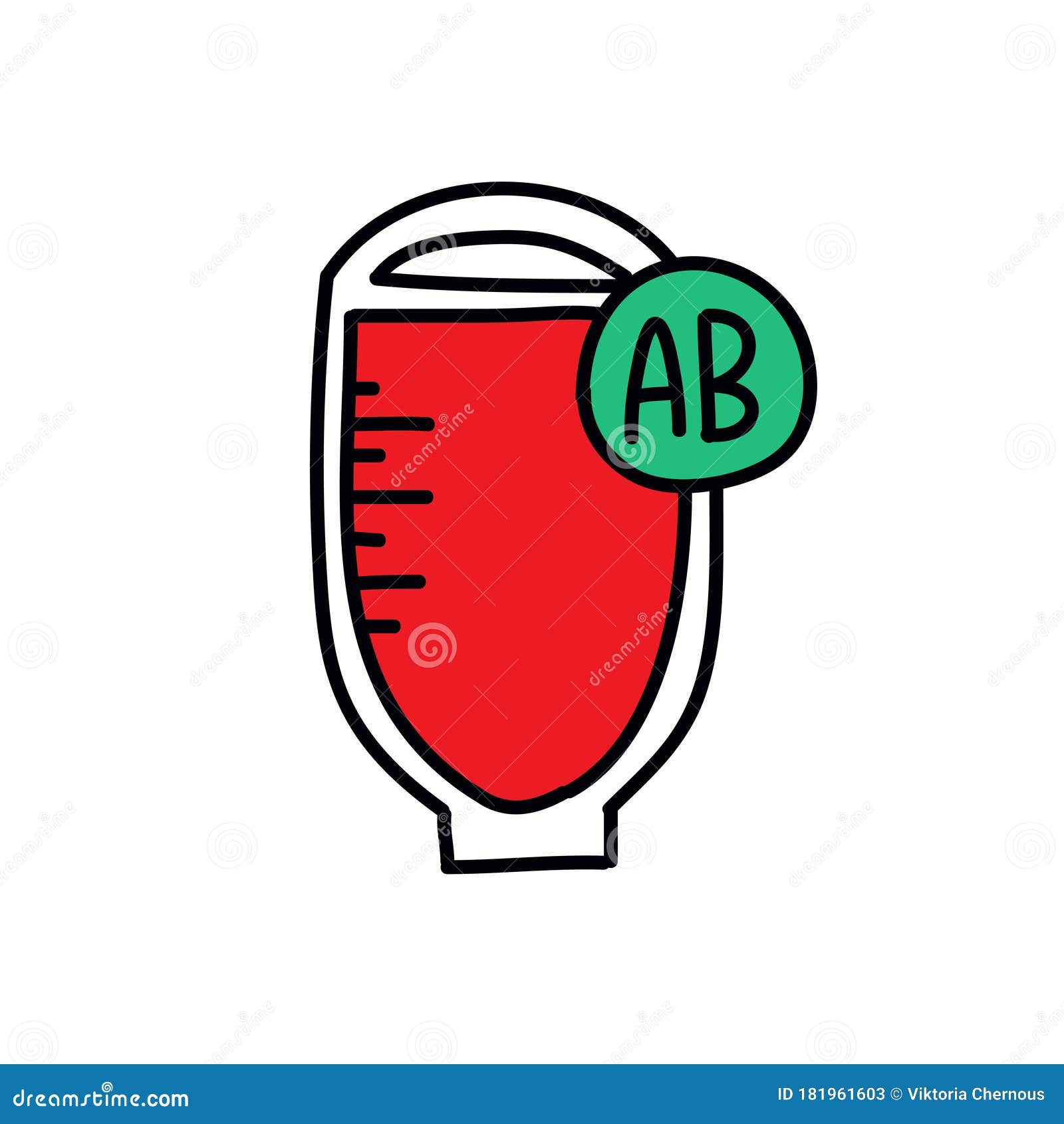 Blood Donation Doodle Icon, Vector Illustration Stock Illustration ...
