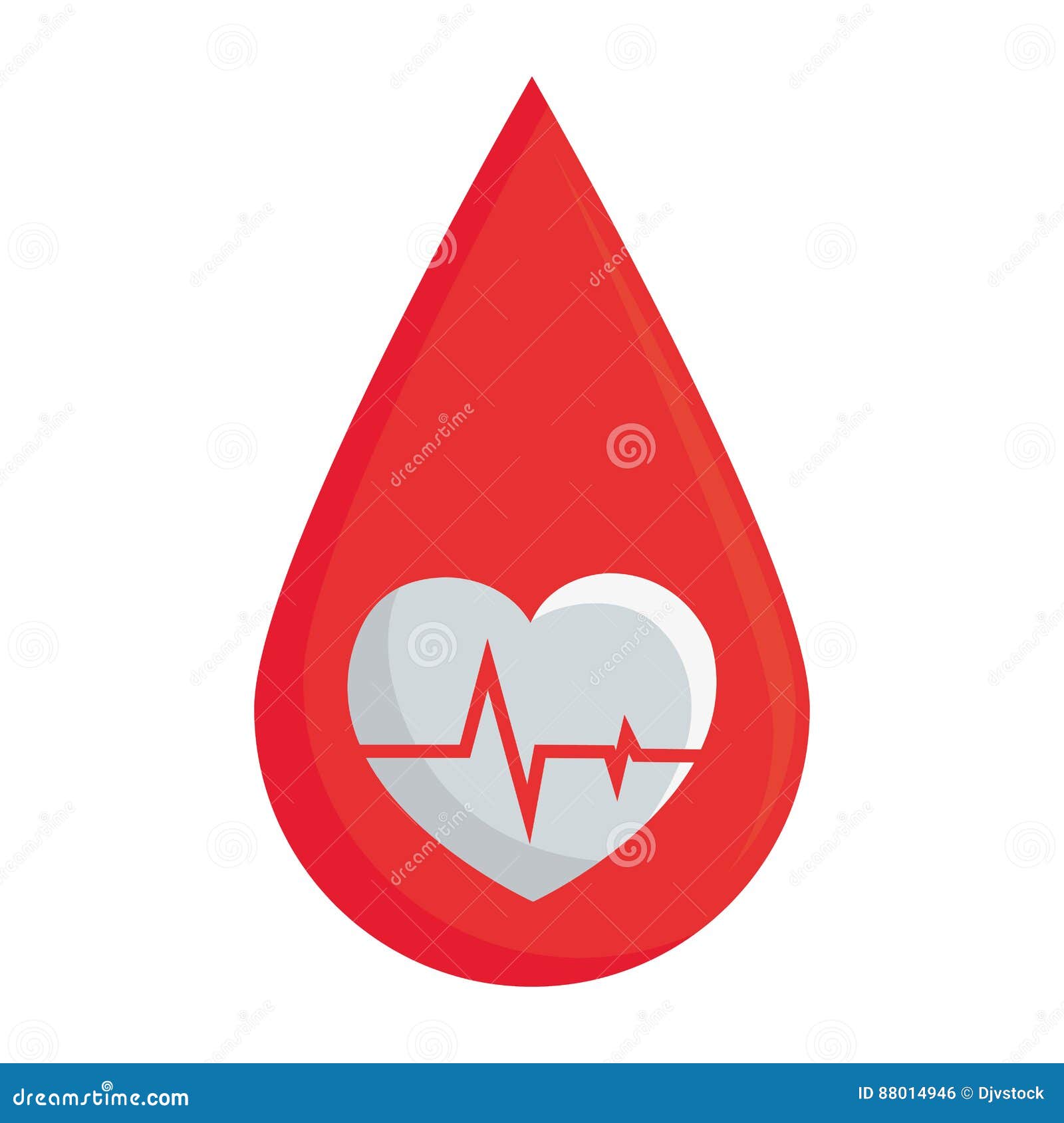 Blood donation drop pulse stock illustration. Illustration of heart ...