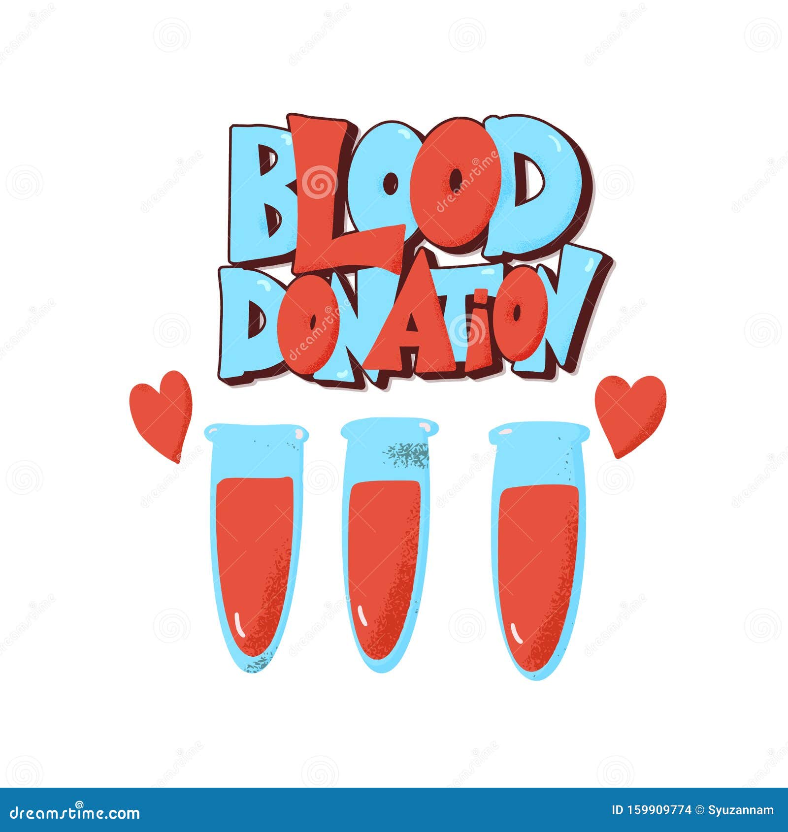 Blood Donation Text with Decor Vector Illustration Stock Vector ...
