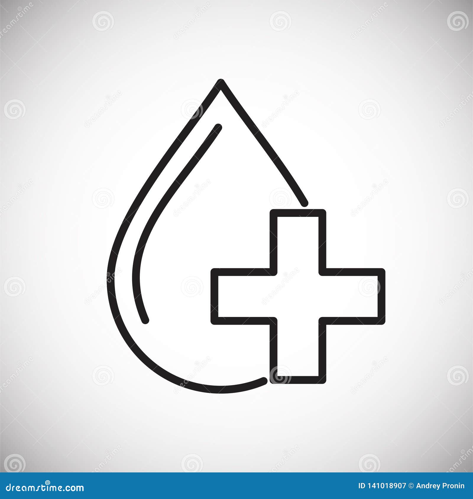 Blood Donation Line Icon on Background for Graphic and Web Design ...