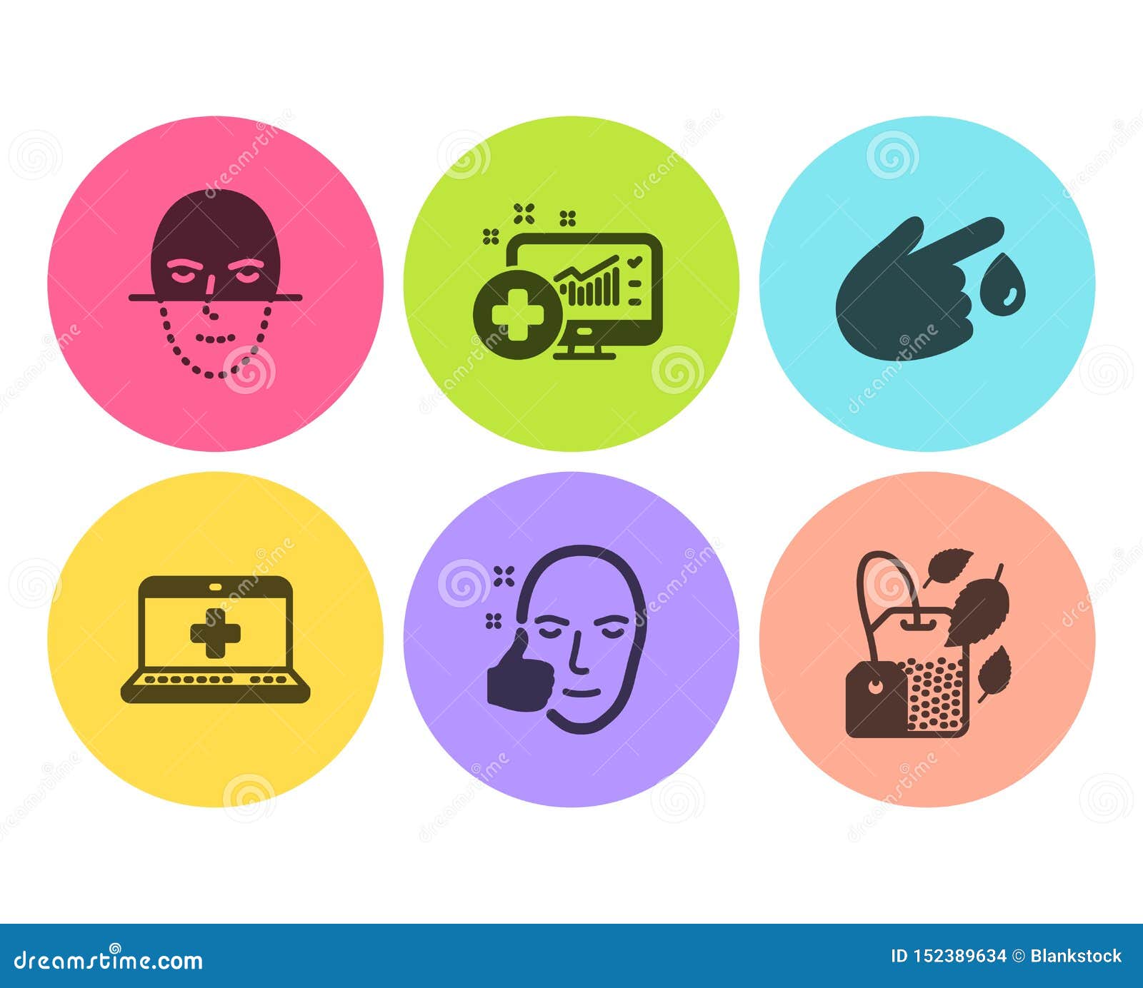 Blood Donation, Medical Help and Face Recognition Icons Set. Vector ... Blood Donation, Medical Help and Face Recognition Icons Set. Vector ...
