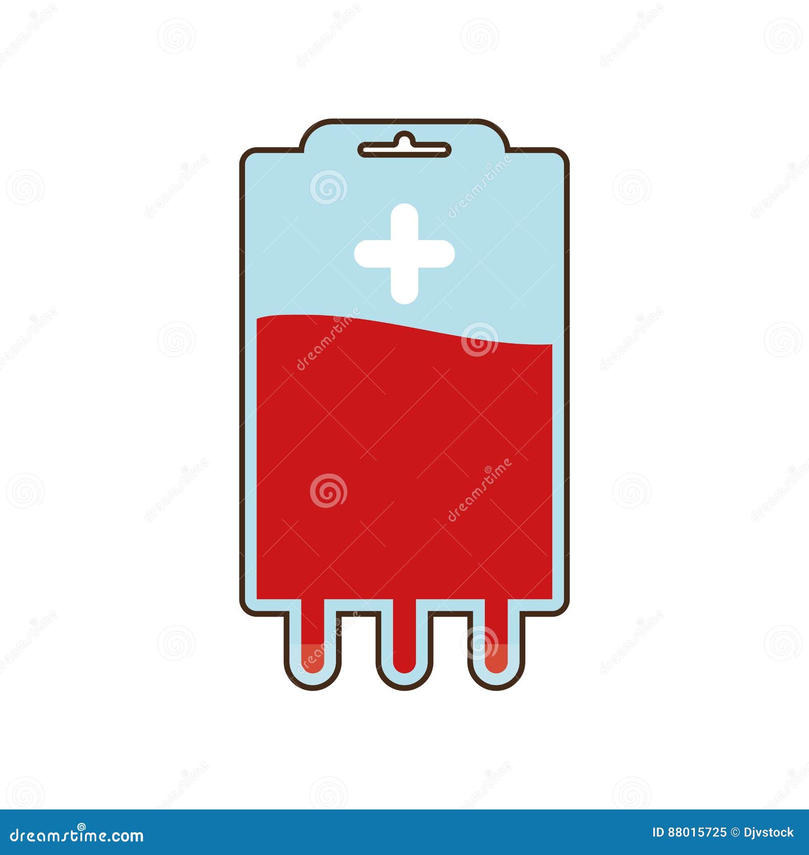 Blood Donation Pack Plastic Cross Stock Illustration - Illustration of ...