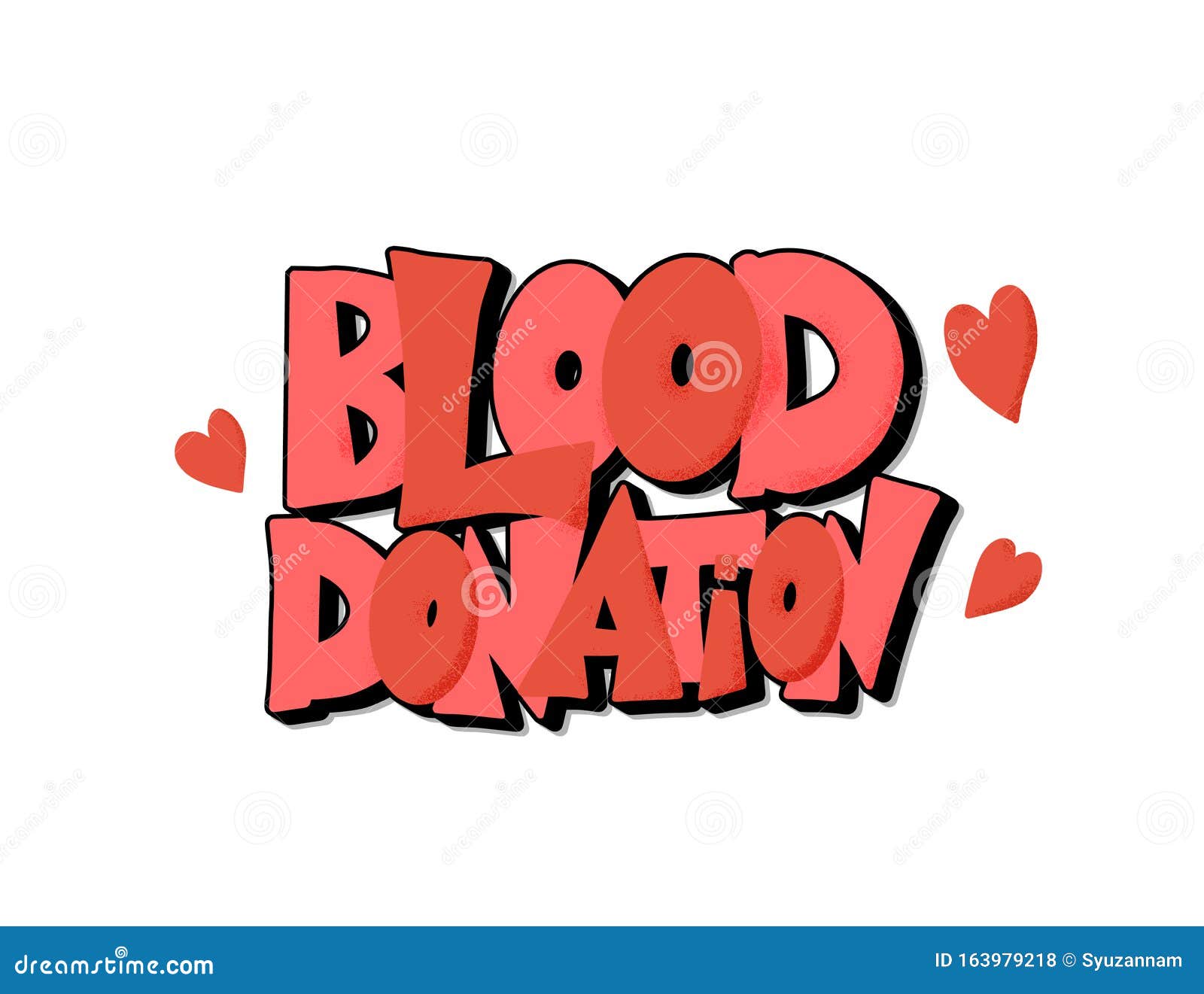 Blood Donation Text with Decor Vector Illustration Stock Vector ...