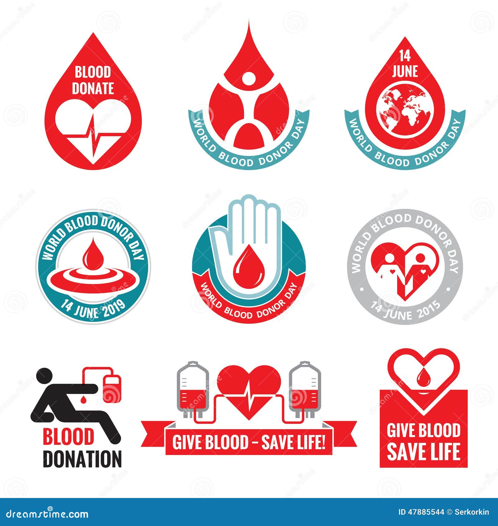 Blood Donation Icon Set In Thin Line Style Vector Illustration ... Blood Donation Icon Set In Thin Line Style Vector Illustration ...