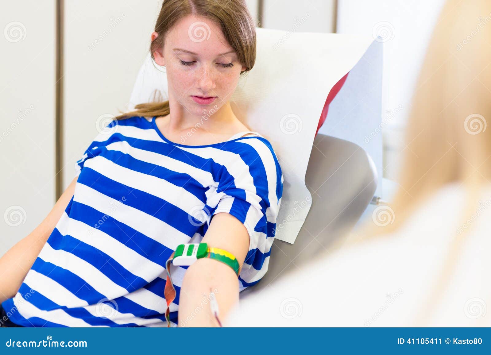 Blood donor at donation. stock image. Image of hospital - 41105411