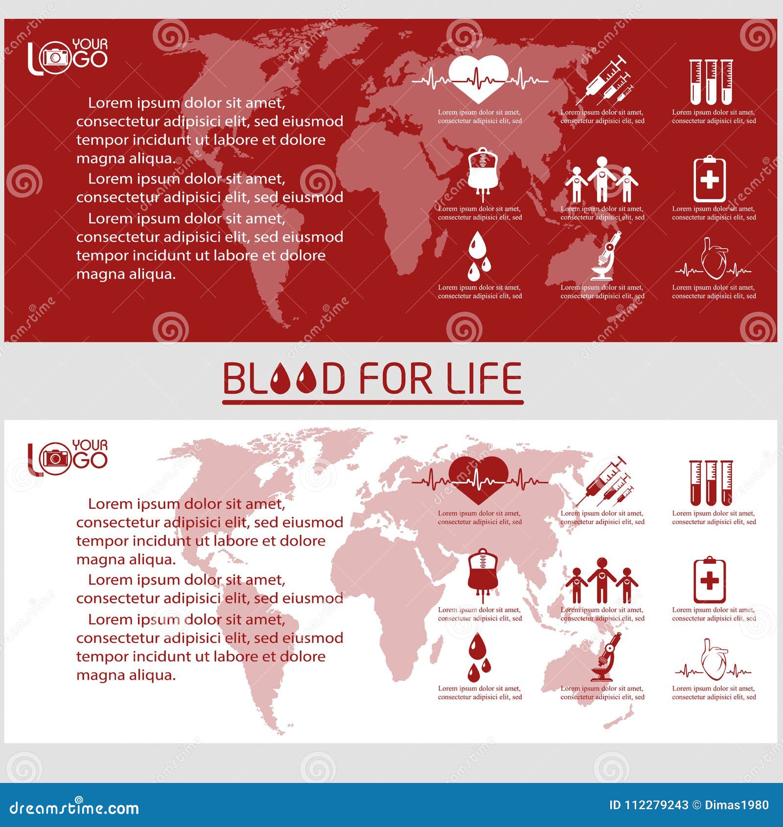 Blood Donor Flyer Design Template Stock Vector - Illustration of donor ...