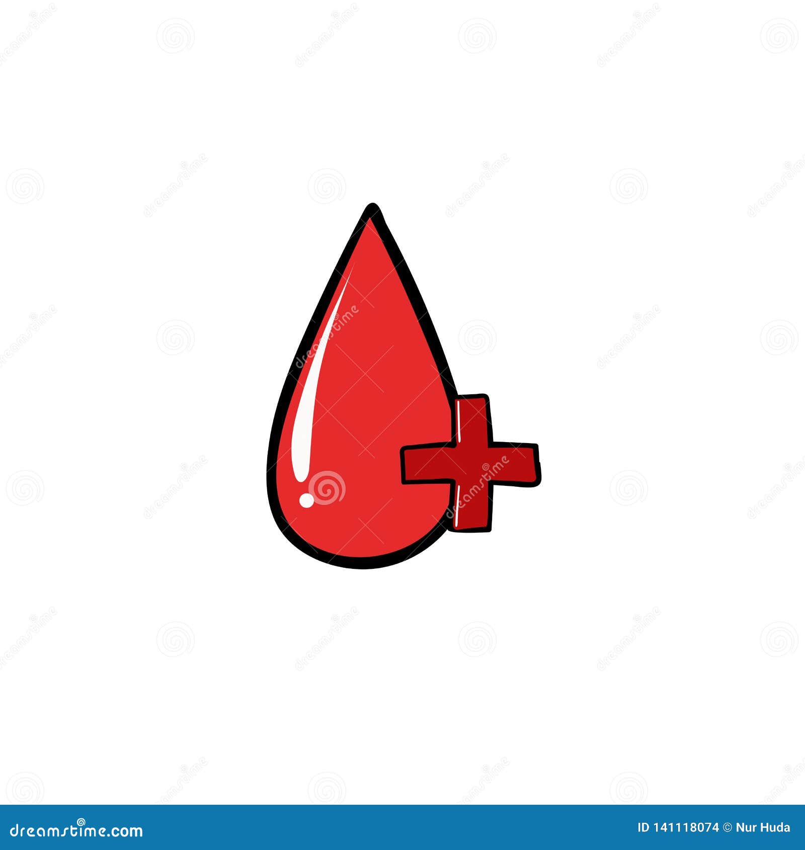 Blood Doodle Icon Vector Hand Drawing Stock Vector - Illustration of ...