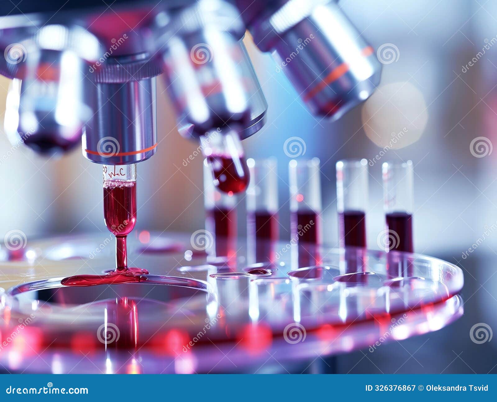 Blood Drawing Equipment in Laboratory for Analysis Stock Image - Image ...