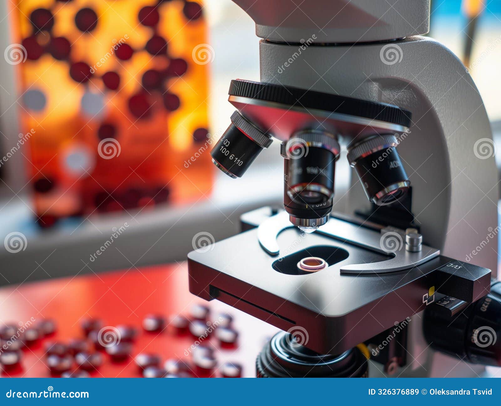 Blood Drawing Equipment in Laboratory for Analysis Stock Image - Image ...